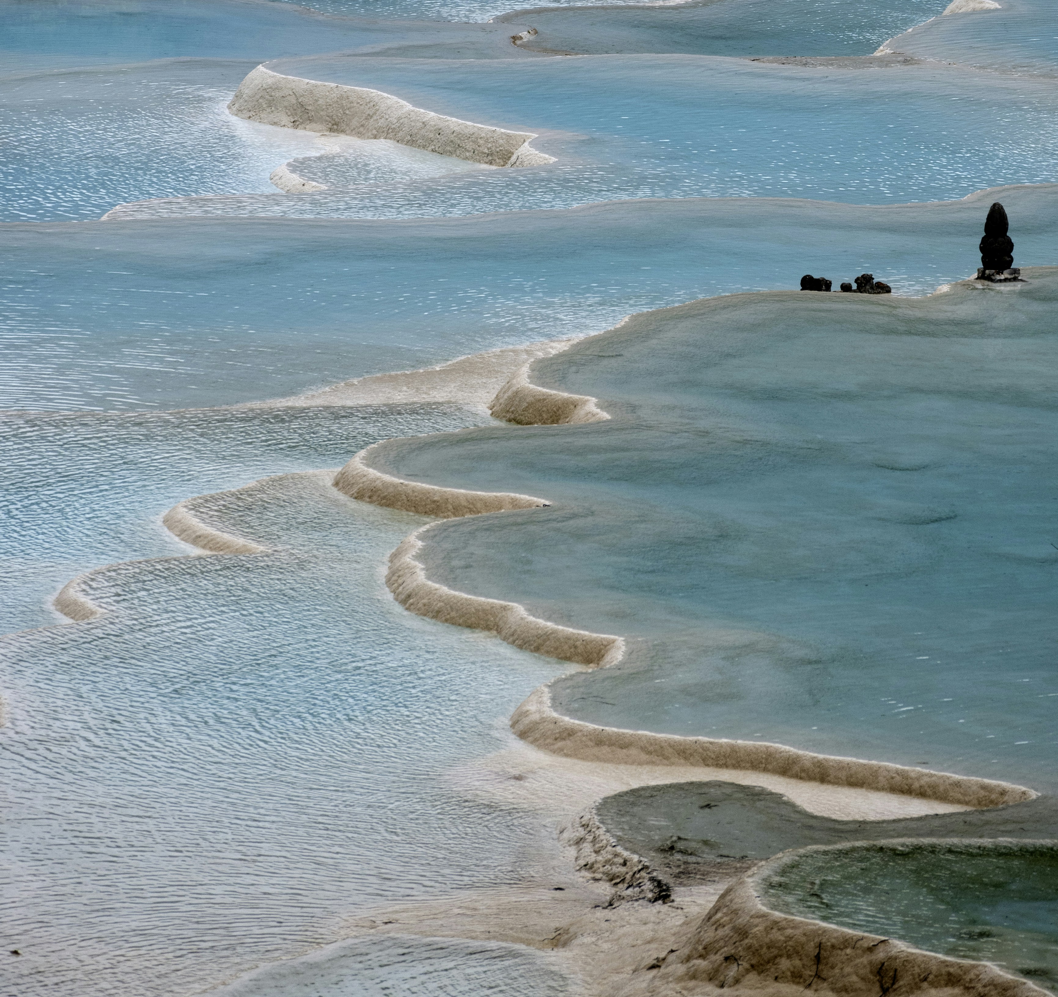 Terraced Turquoise: A Quiet Staircase of Mineral Pools