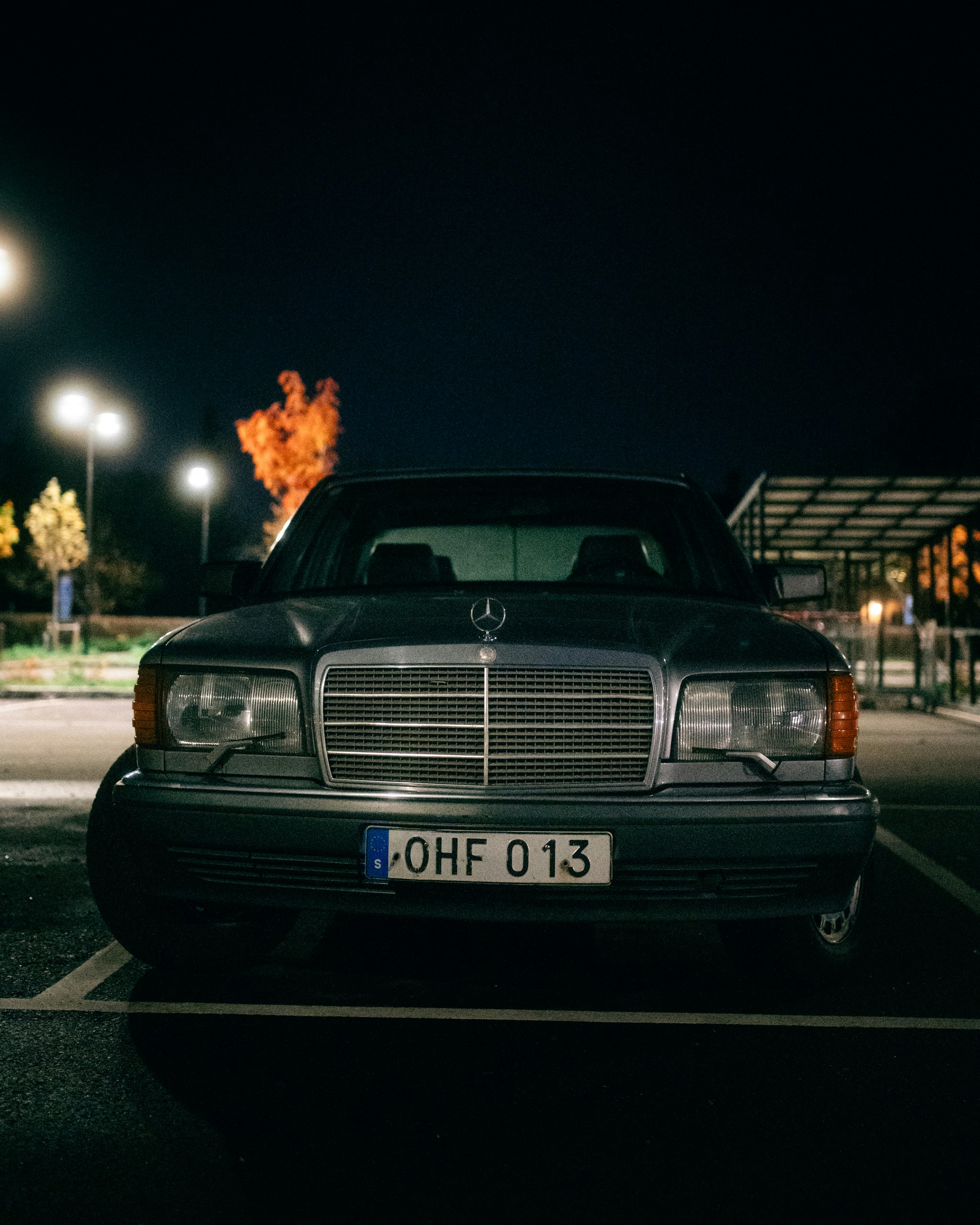 Silent Sentinel: A Vintage Mercedes at Dusk