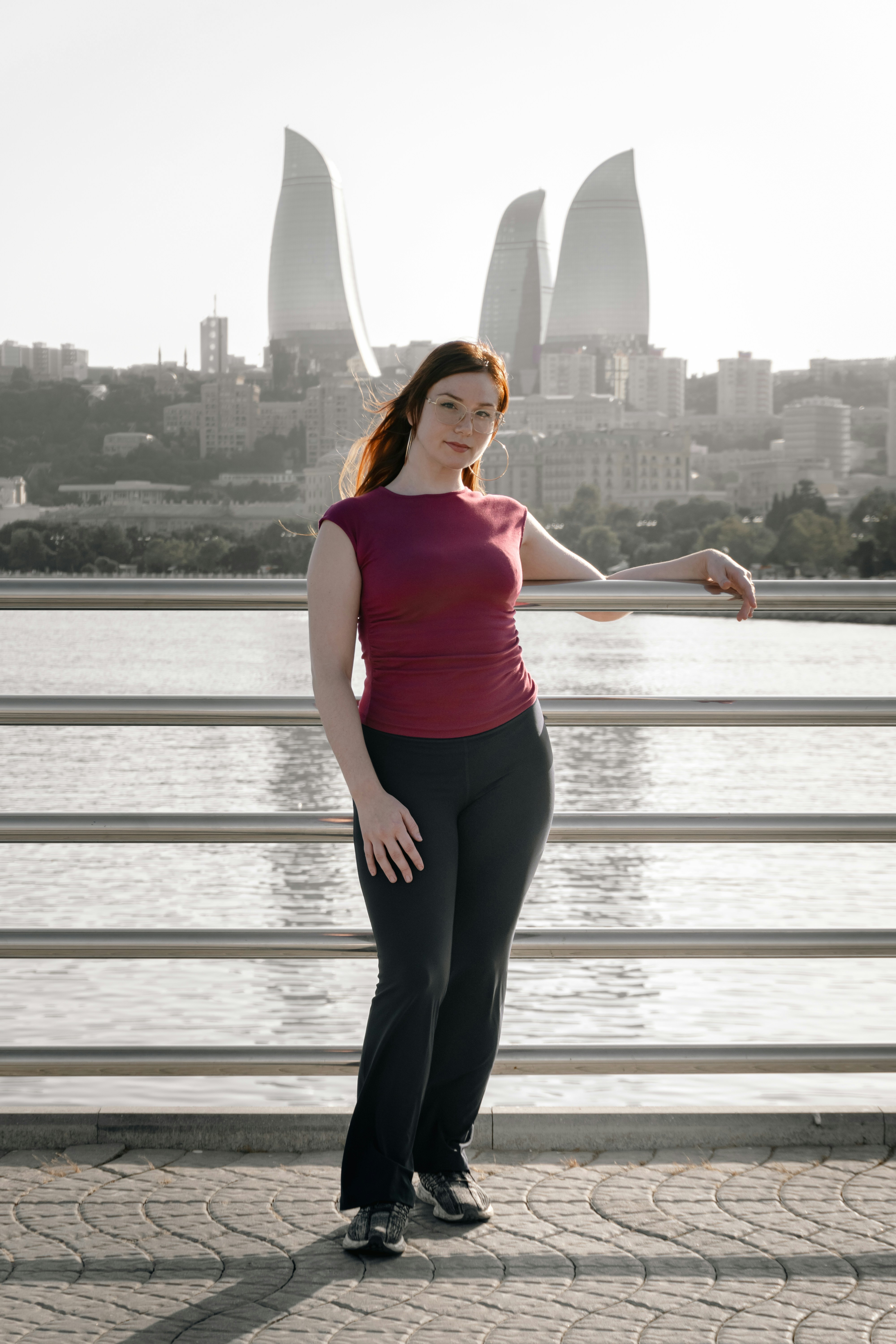 City Lights Behind a Confident Stance