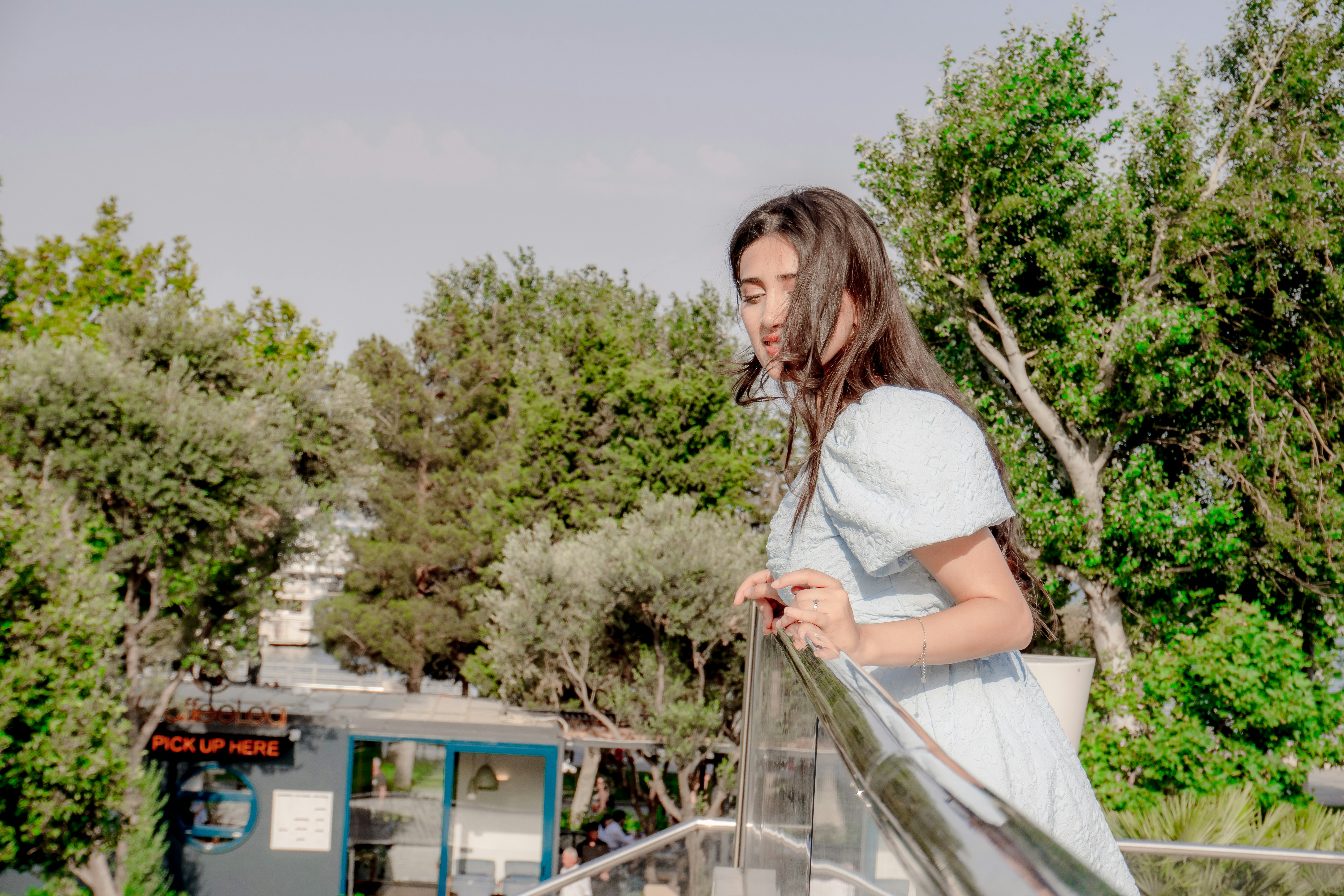 Grace on the Escalator: A Moment in the Park