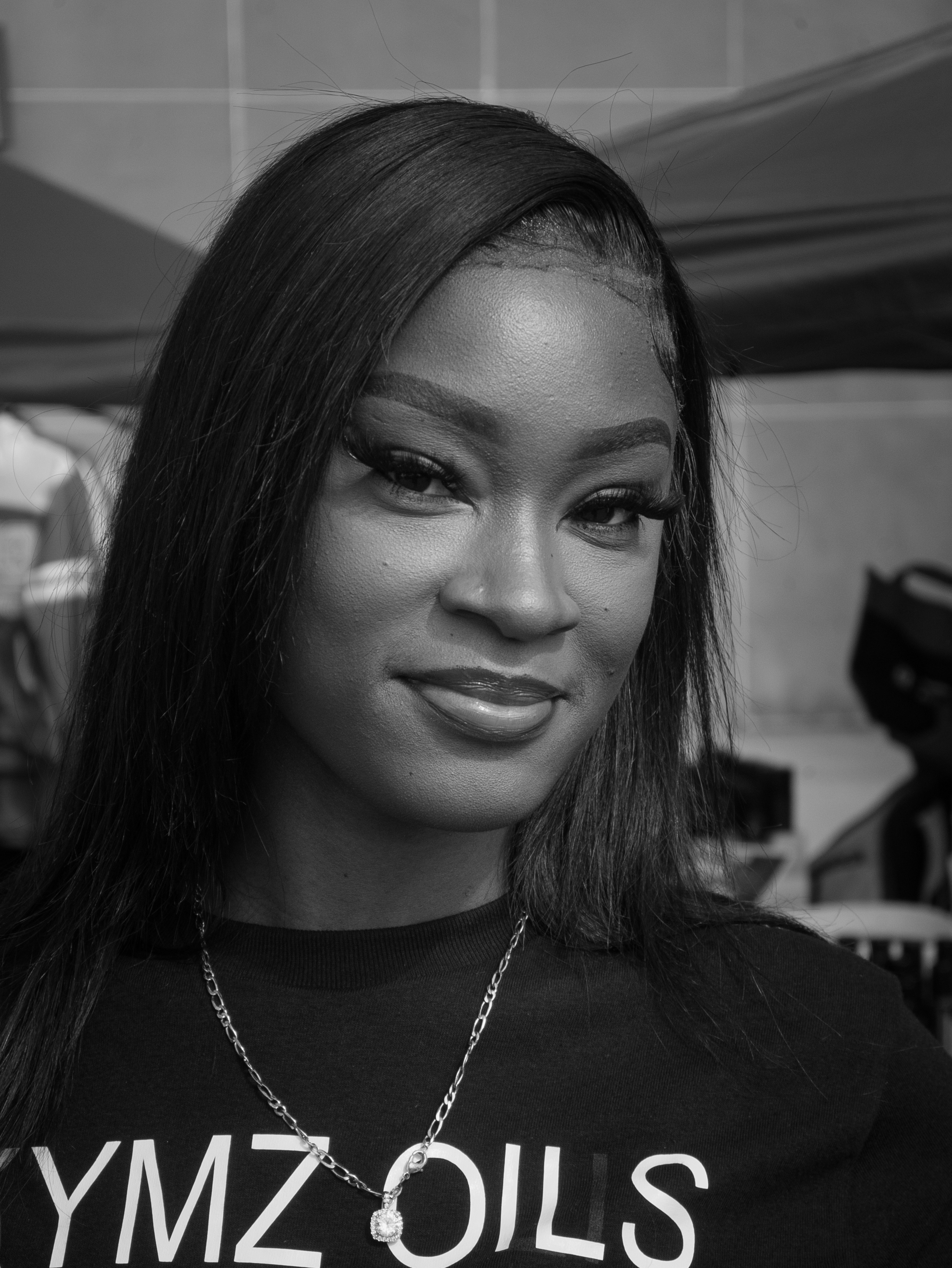 Monochrome Confidence: Close-Up Portrait of a Modern Muse