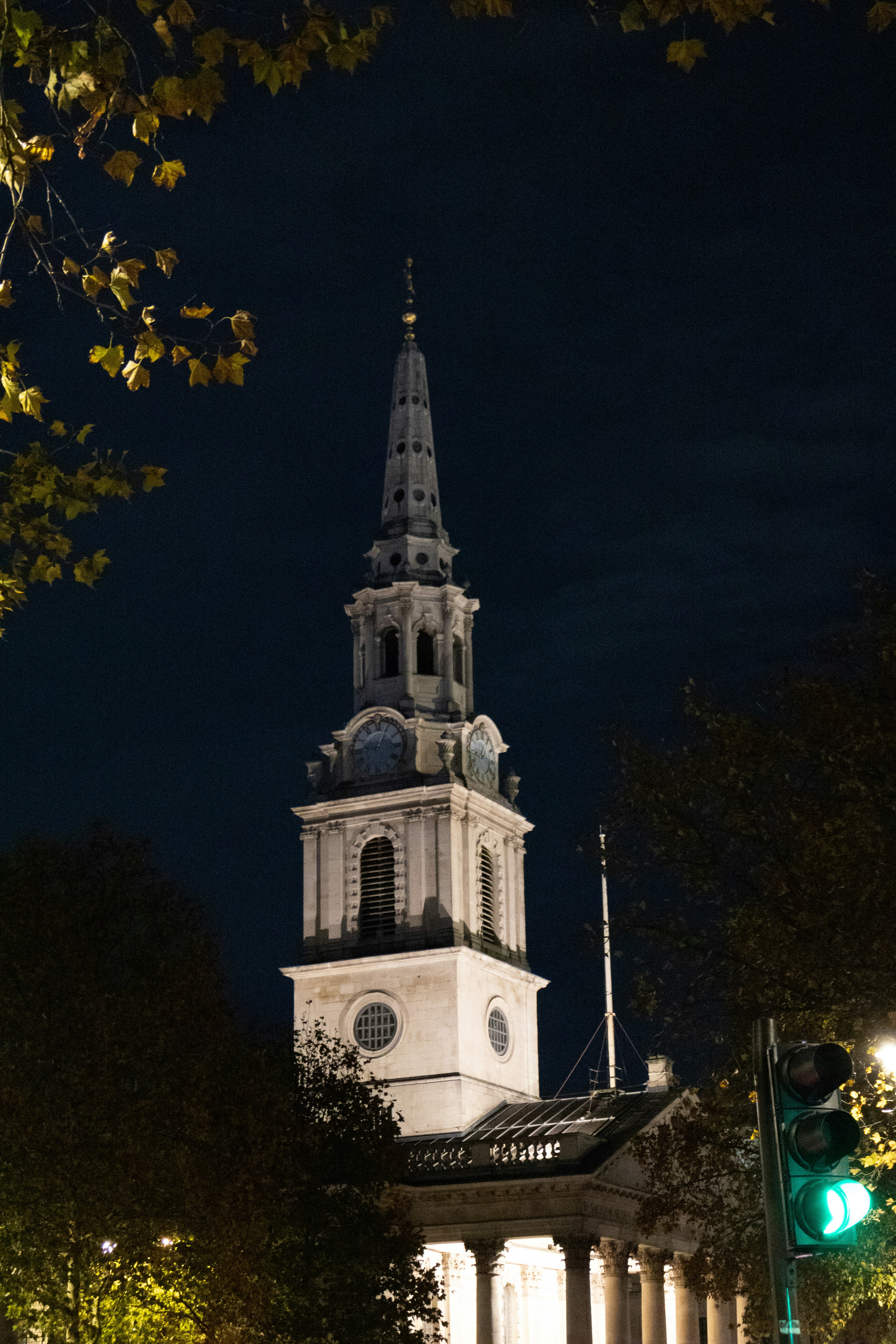 Nocturnal Spire: The Clocktower Reaching Through Night
