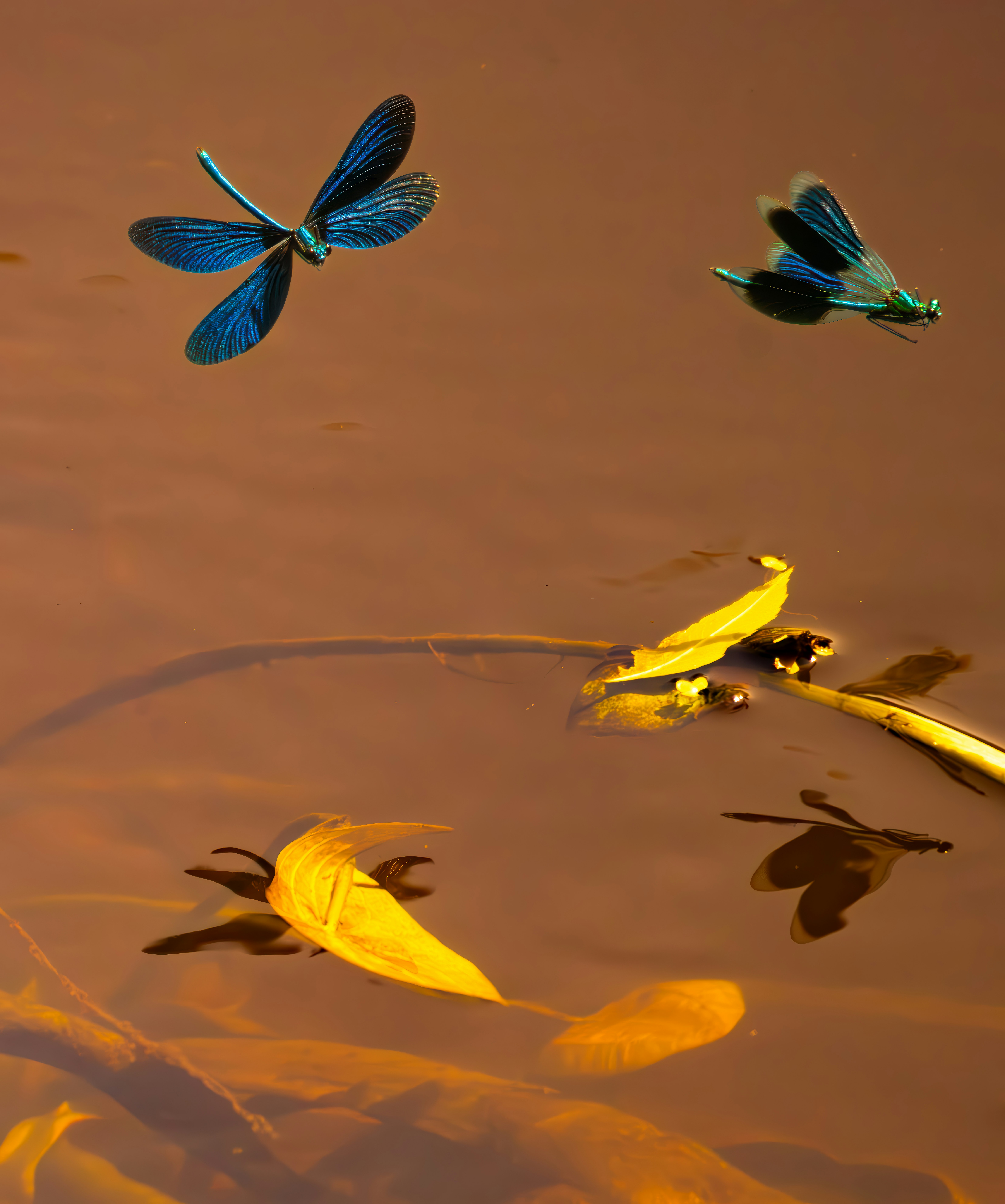 Blaue Prachtlibellen