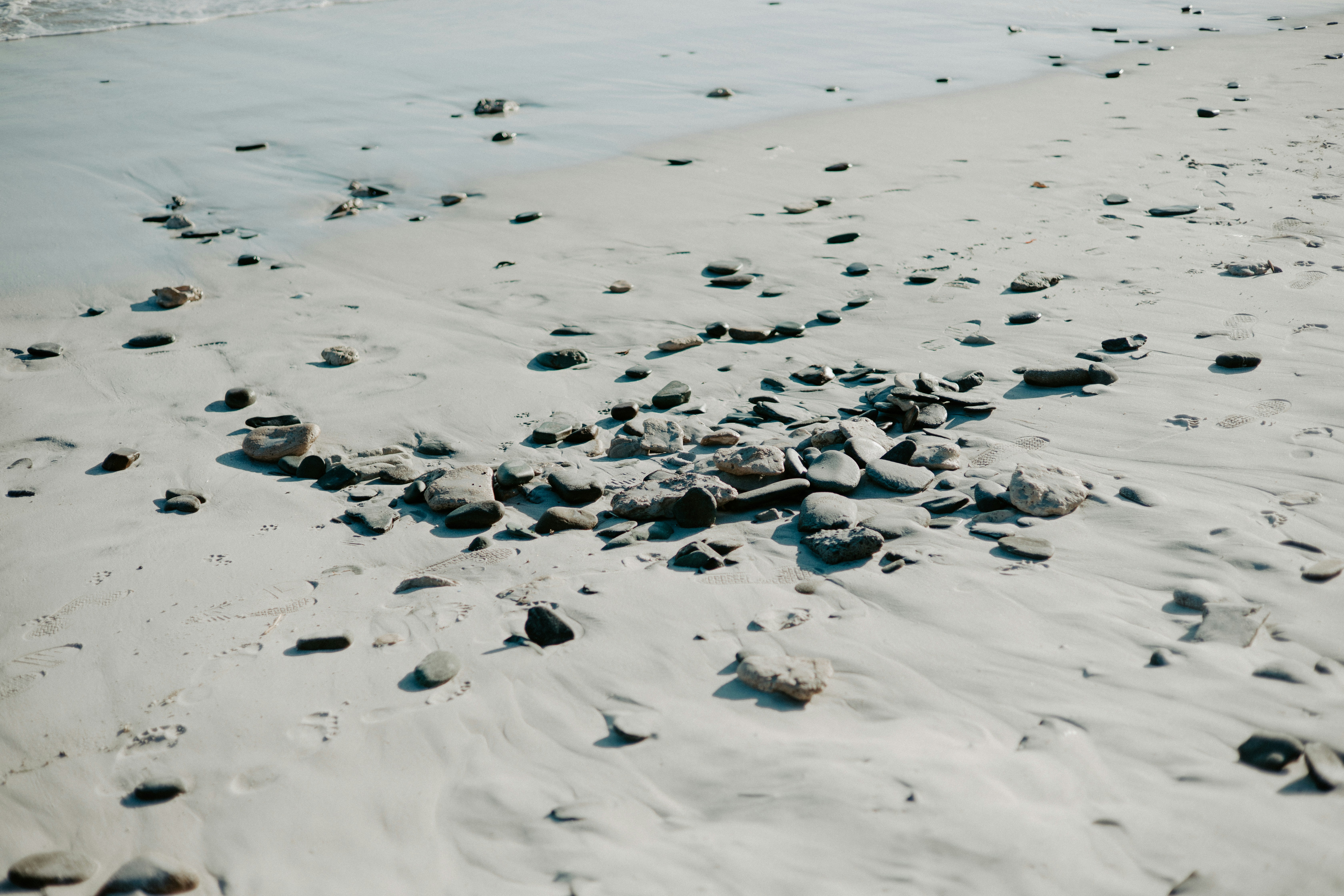 Ice cold Cape Town water running over rocks.