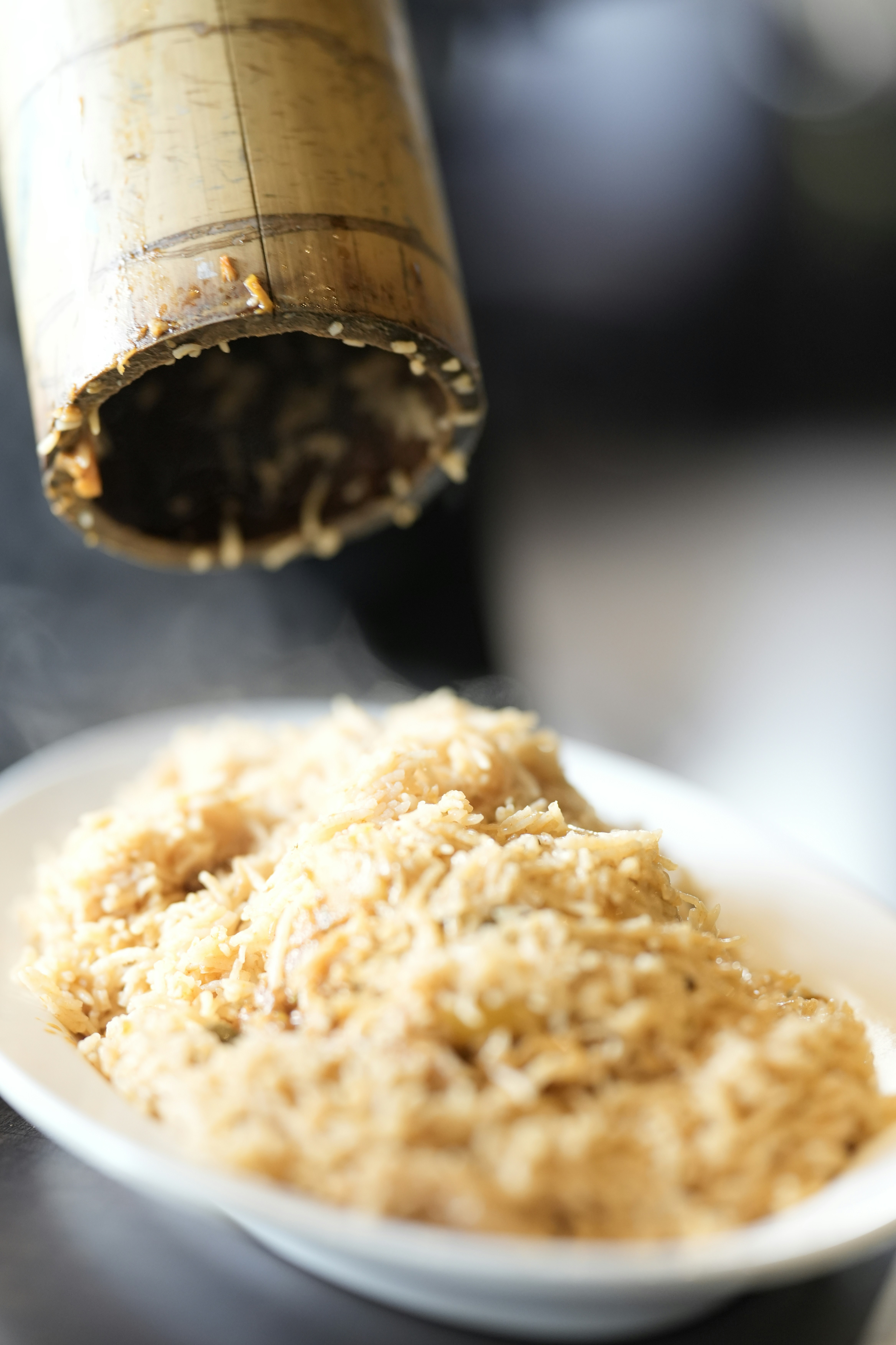 Citrus Tube Drip: Freshly Shredded Morsels Beneath a Running Tap