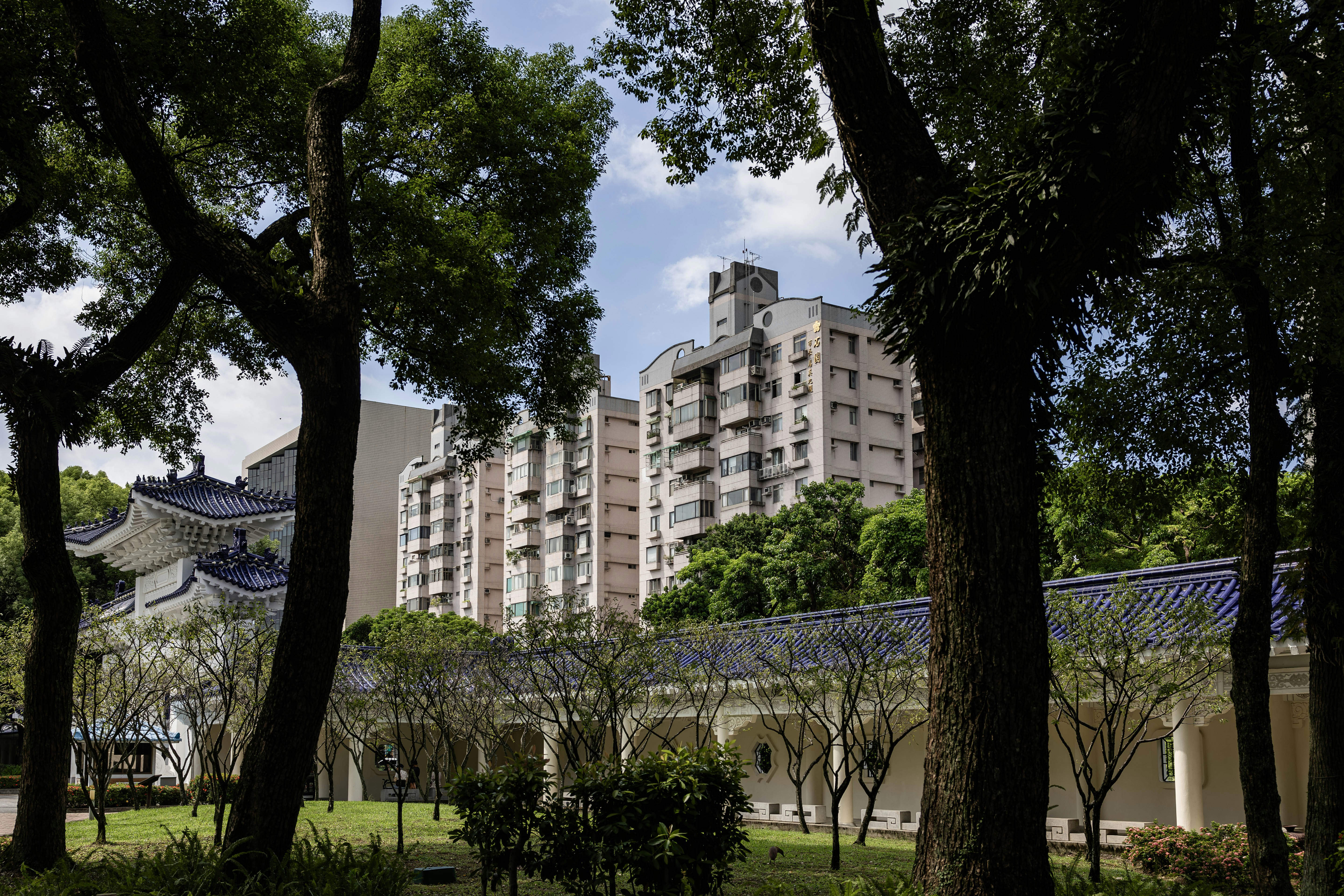 Towers, Tiles, and Trees: A Courtyard Between Eras