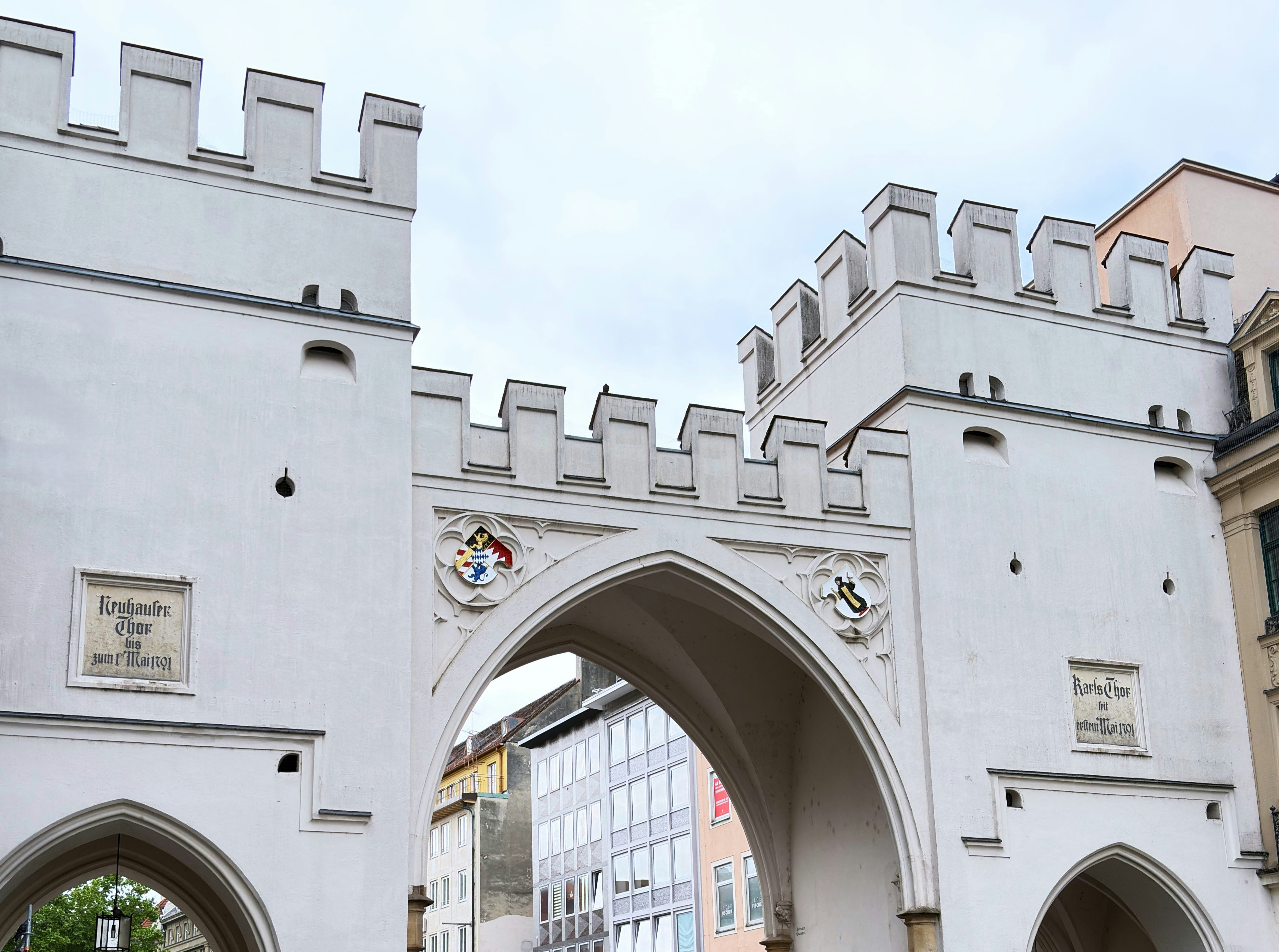 The Karlstor, one of the three remaining medieval city gates of Munich, Germany