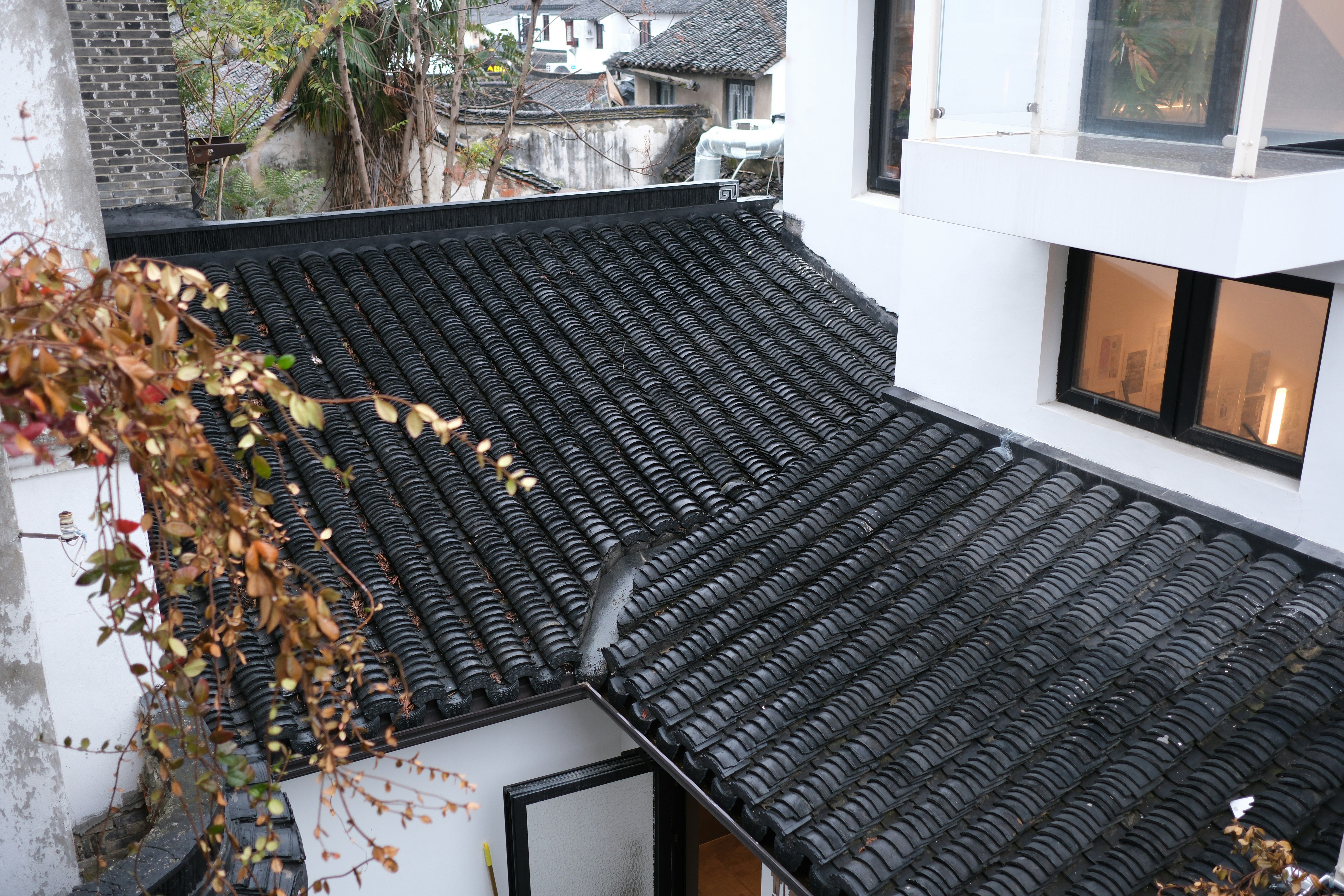 Ridge and Tile: Quiet Rooftop Composition