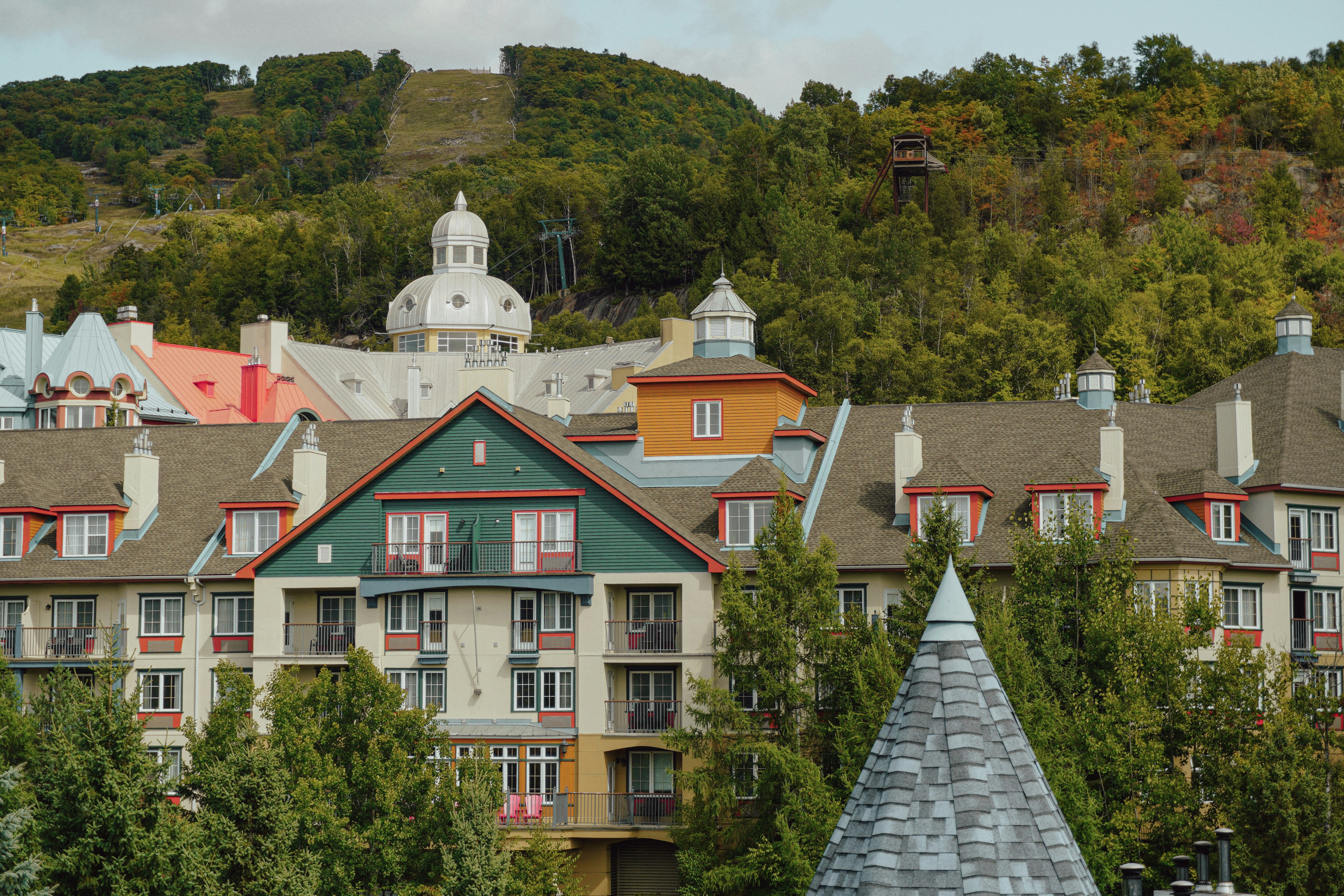 Patchwork Heights: A Cascade of Colorful Rooflines
