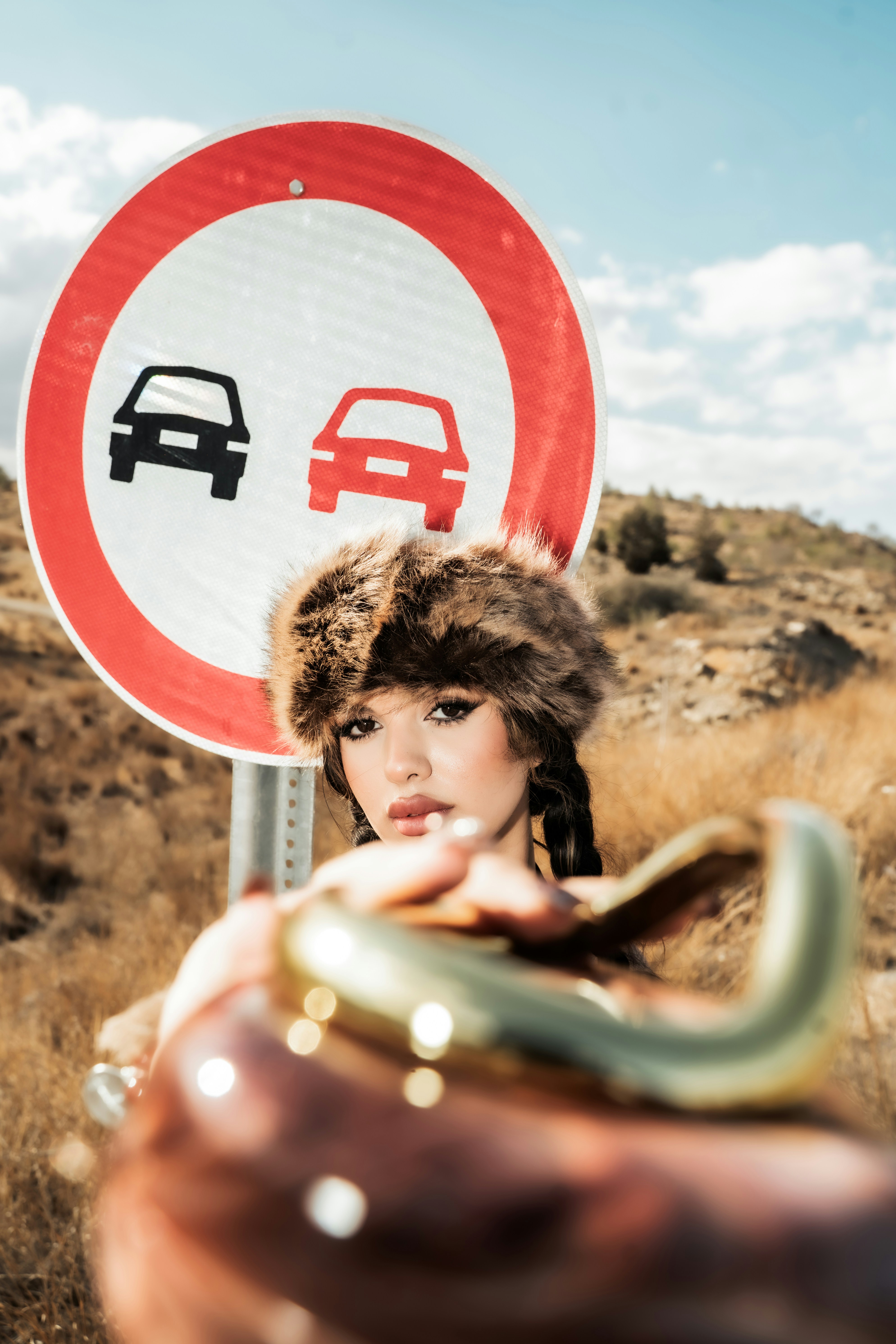 woman holding her purse
