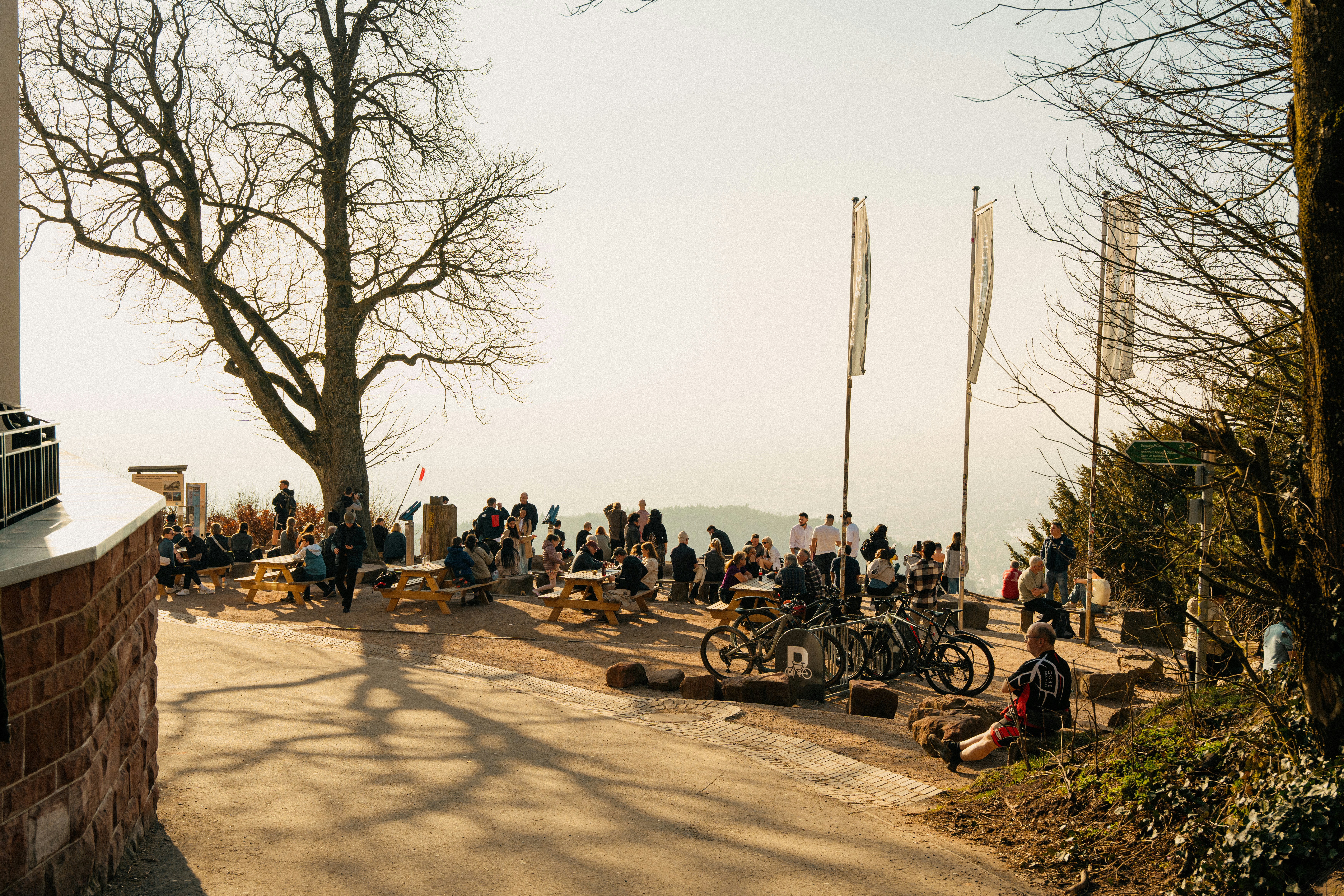 Golden Hour at the Cliff-Top Terrace
