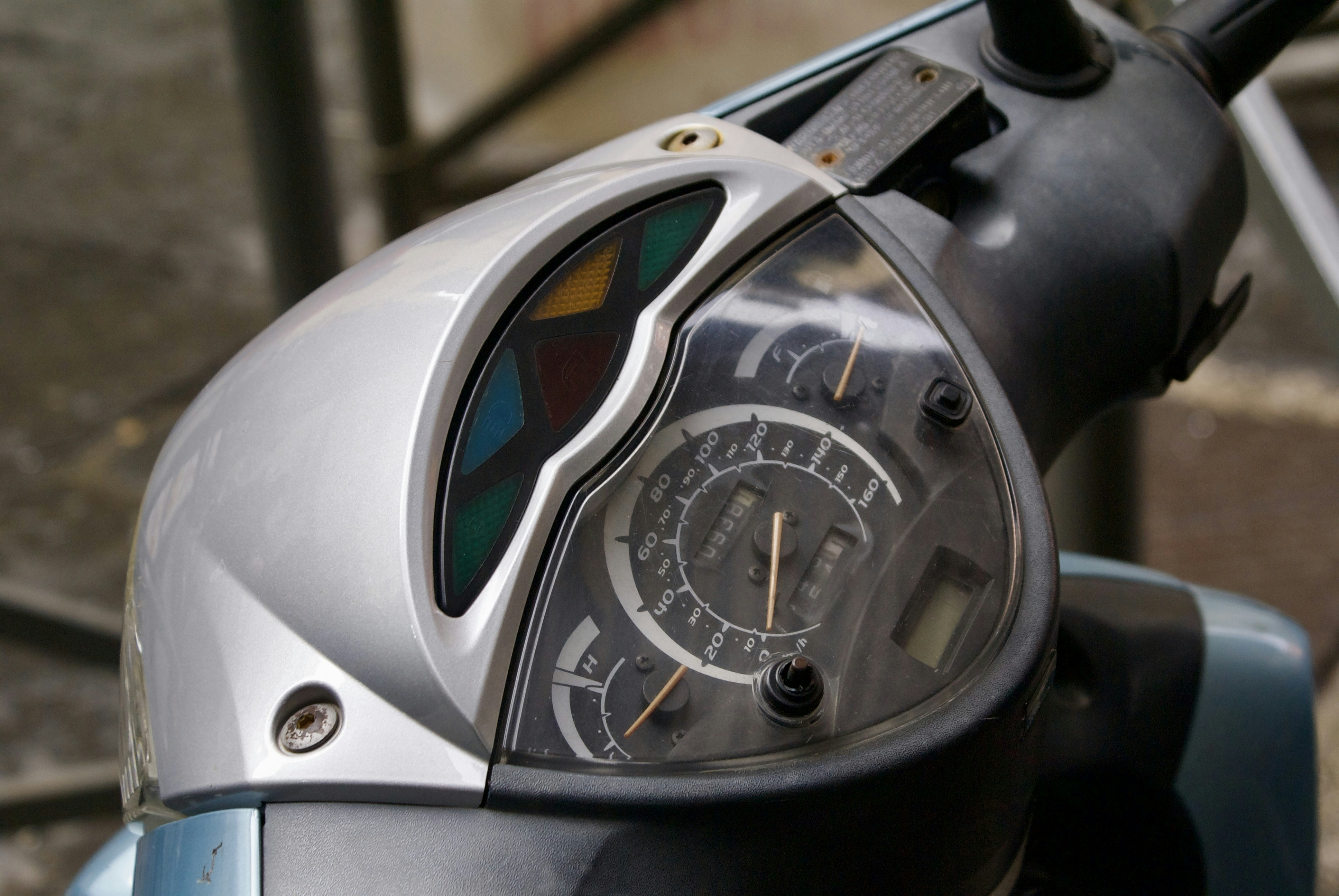 Close-up of a scooter's dashboard and motorcycle's dashboard photo ...