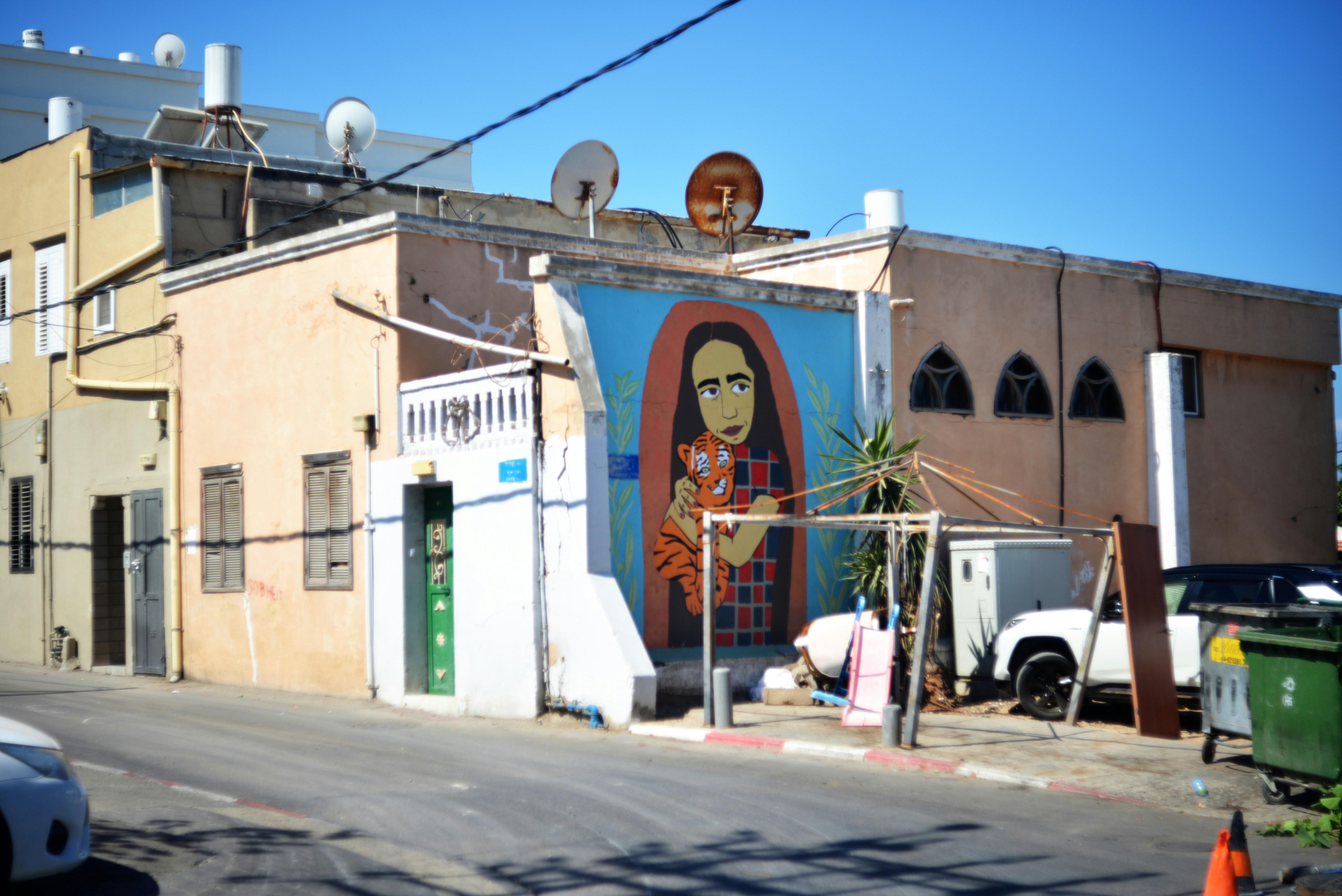 Portrait on a Sunny Calle: A Bold Mural Framing Everyday Street Life