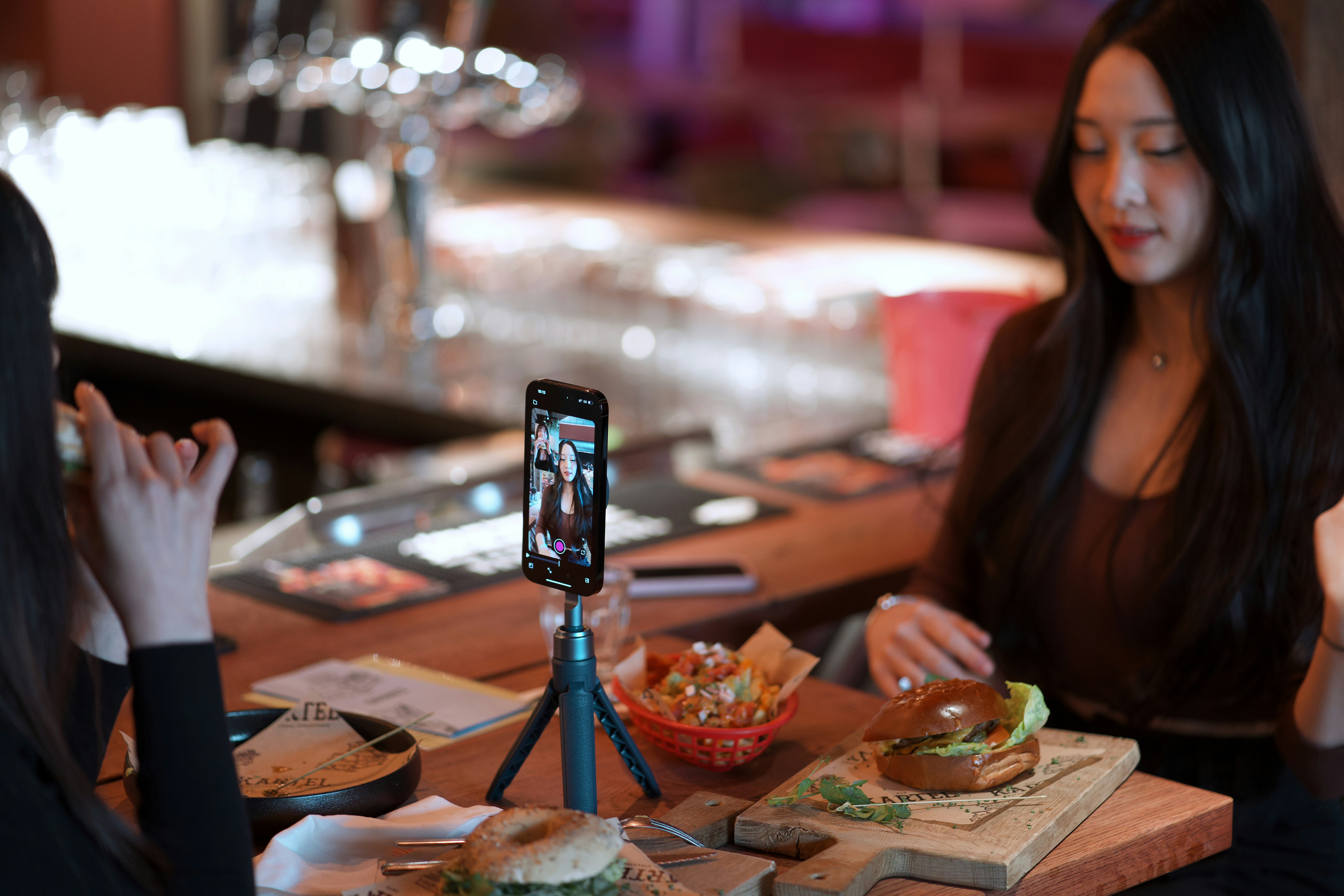 Behind the scenes from a podcast recording with Detail. We make it effortless to record, customize, and share professional video podcasts — all from your iPhone.