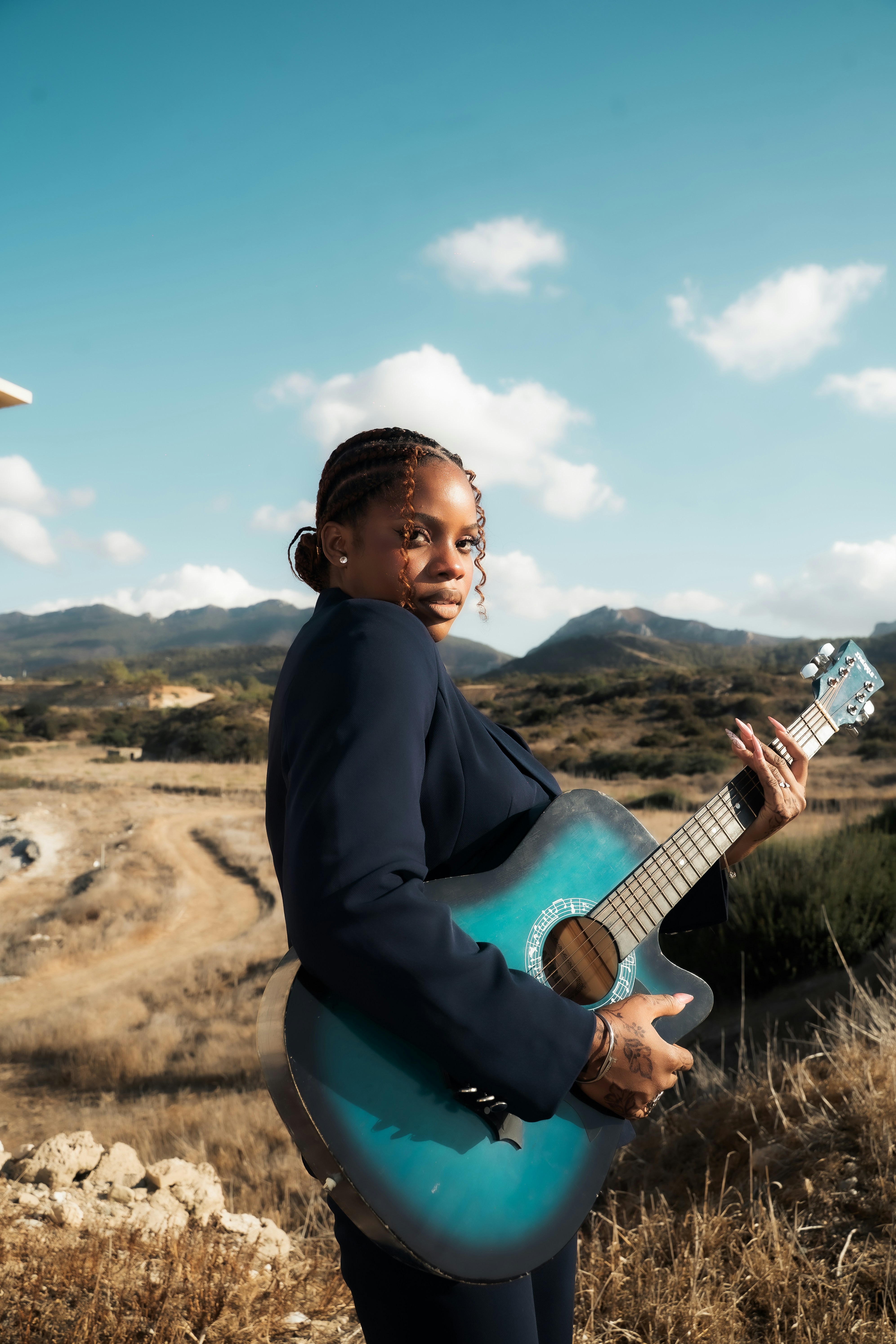 Azure Serenade on a Sunlit Ridge