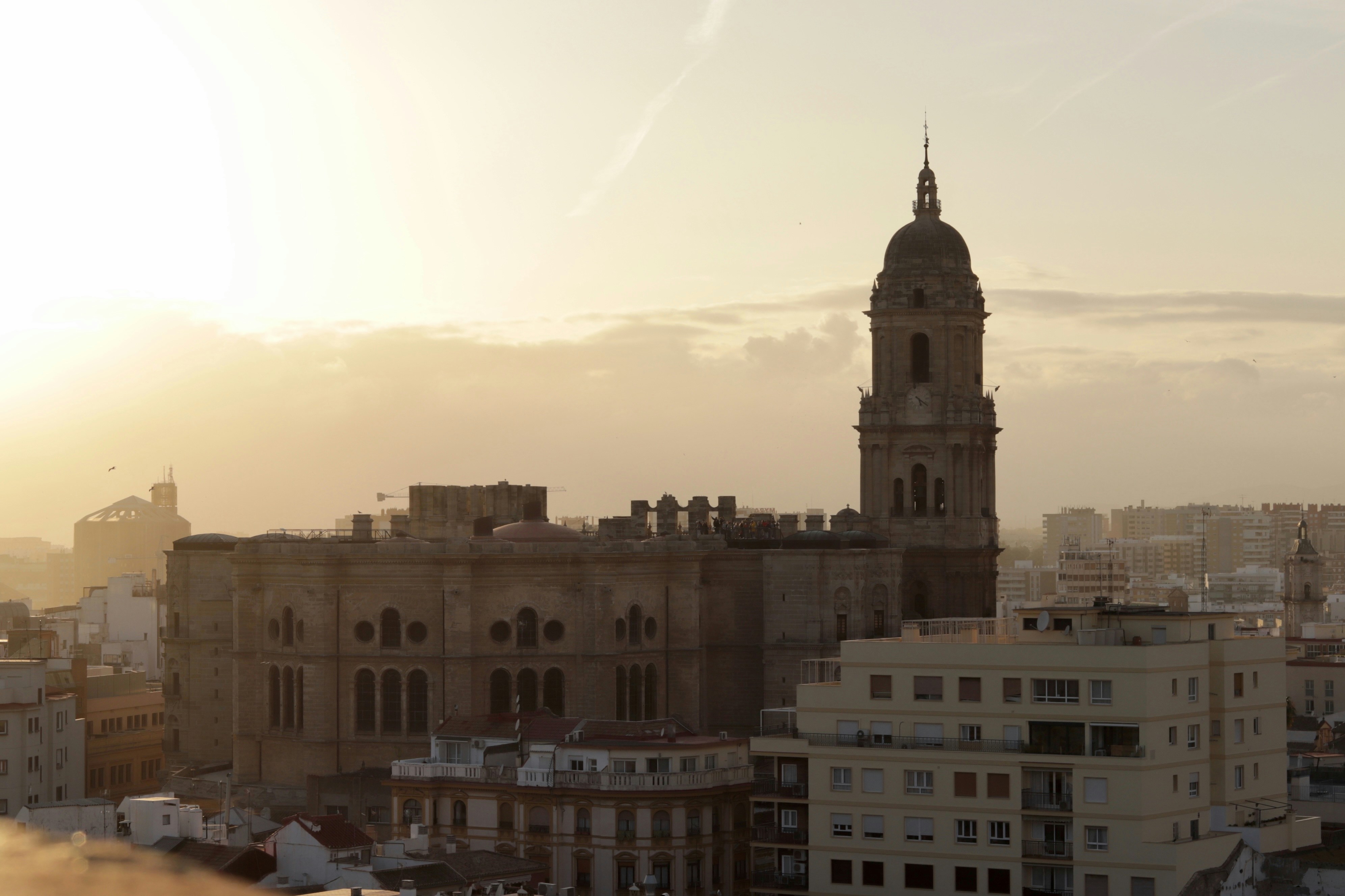 Last Light over the Clocktower: A City Silhouette at Sunset