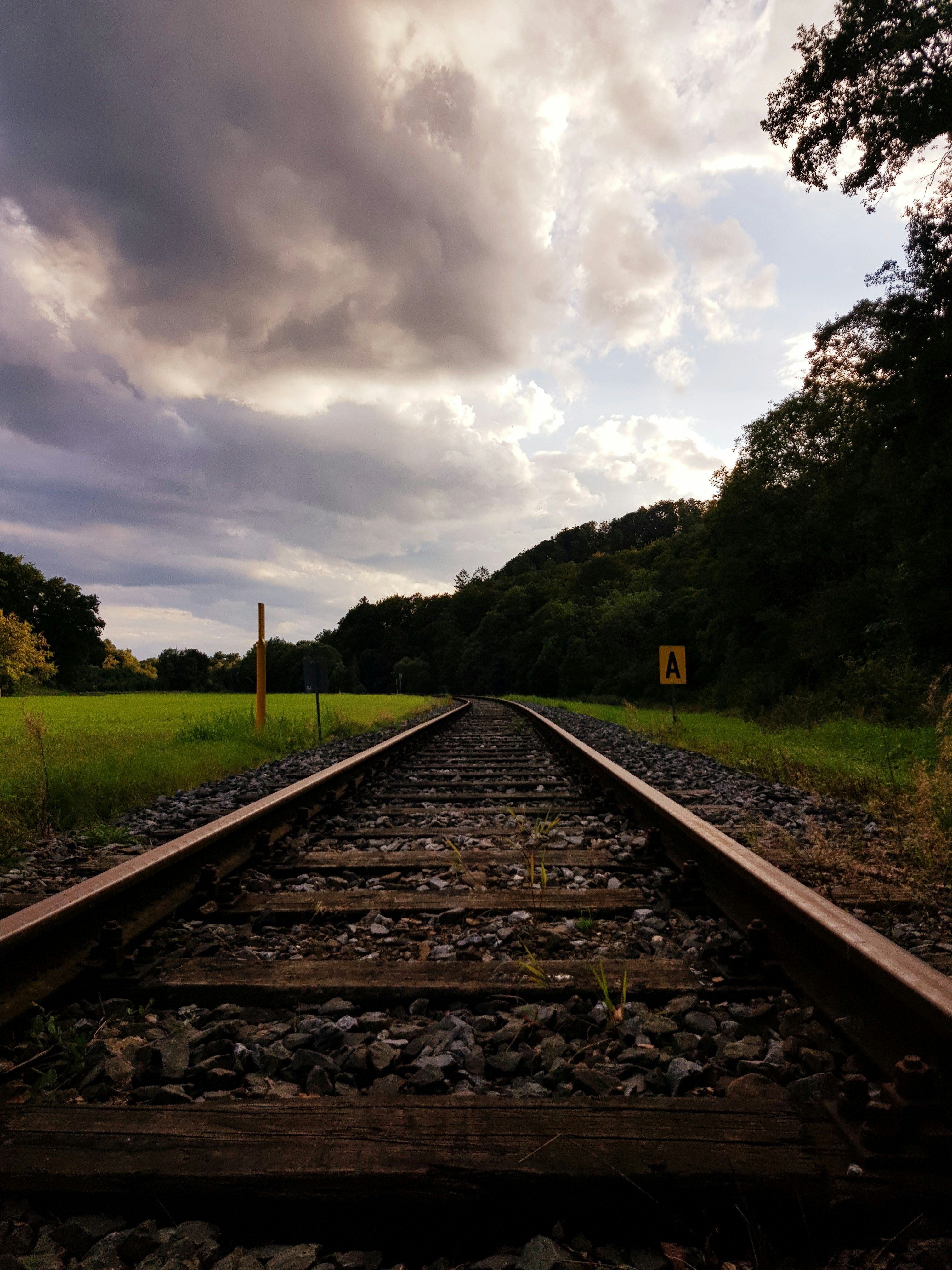 Rails to the Quiet Horizon: A Vanishing-Point Landscape