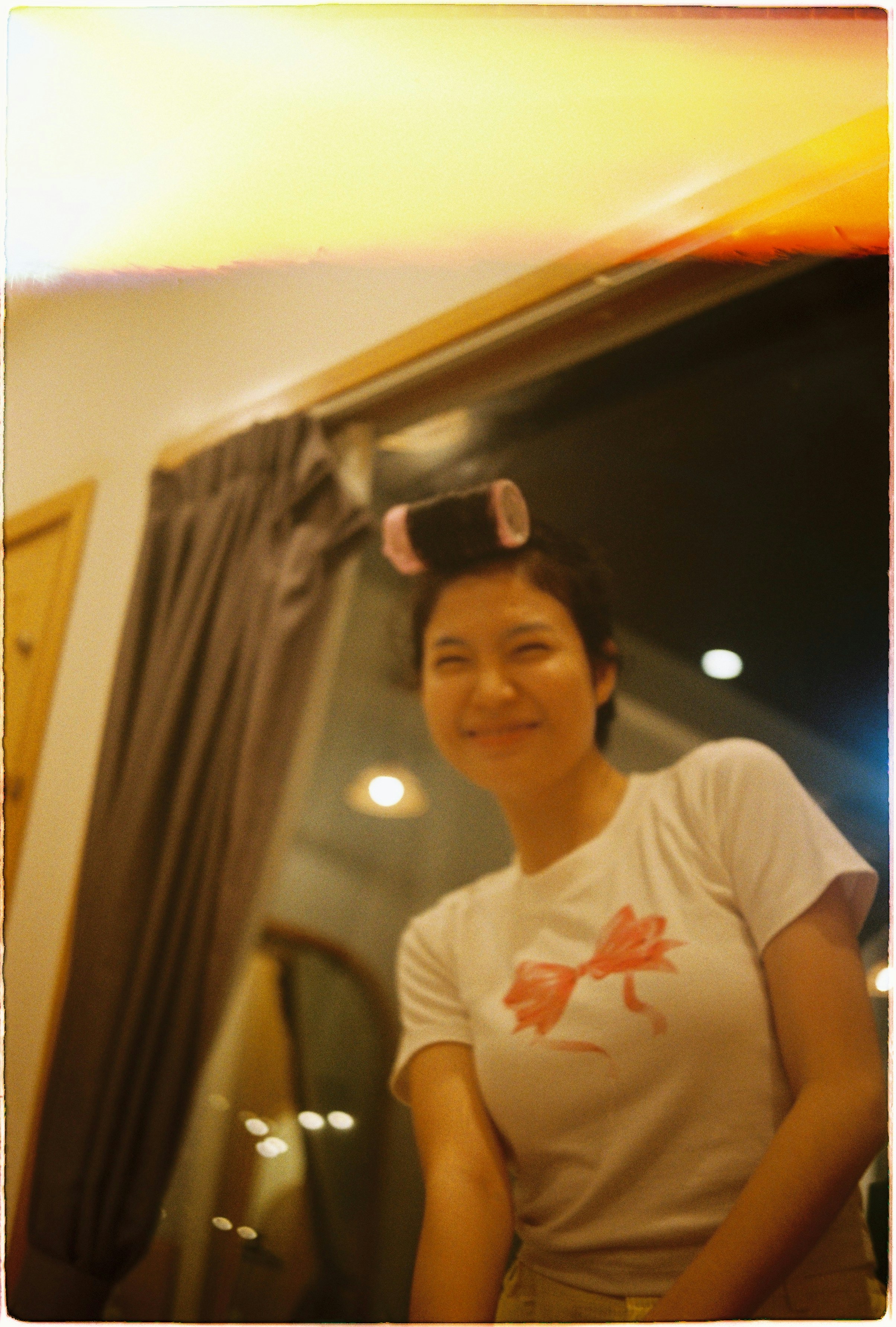 Cozy Evening Prep: Portrait Under Soft Indoor Glow