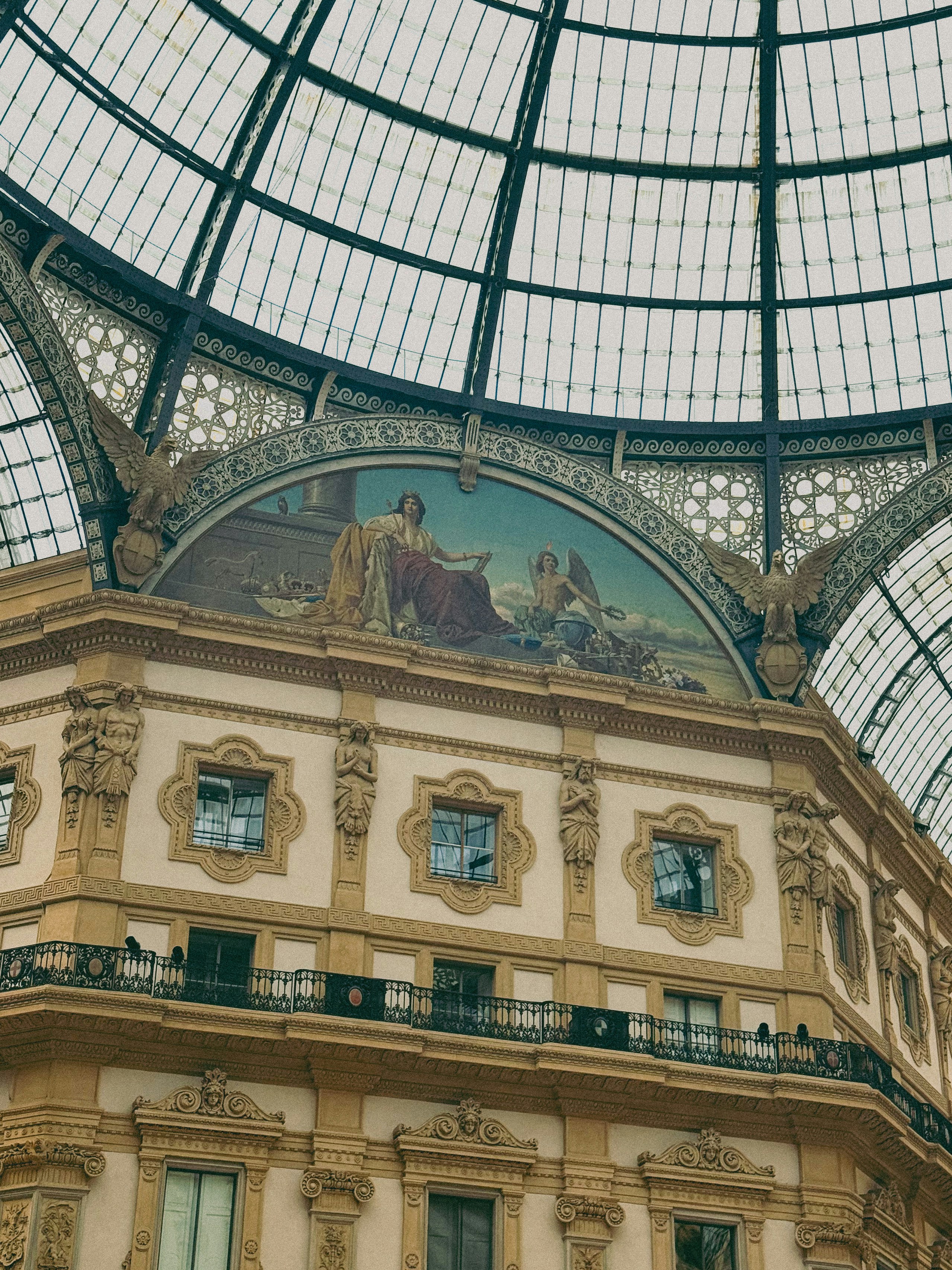 Under the Glass Dome: Baroque Grandeur Framing a Classical Mural