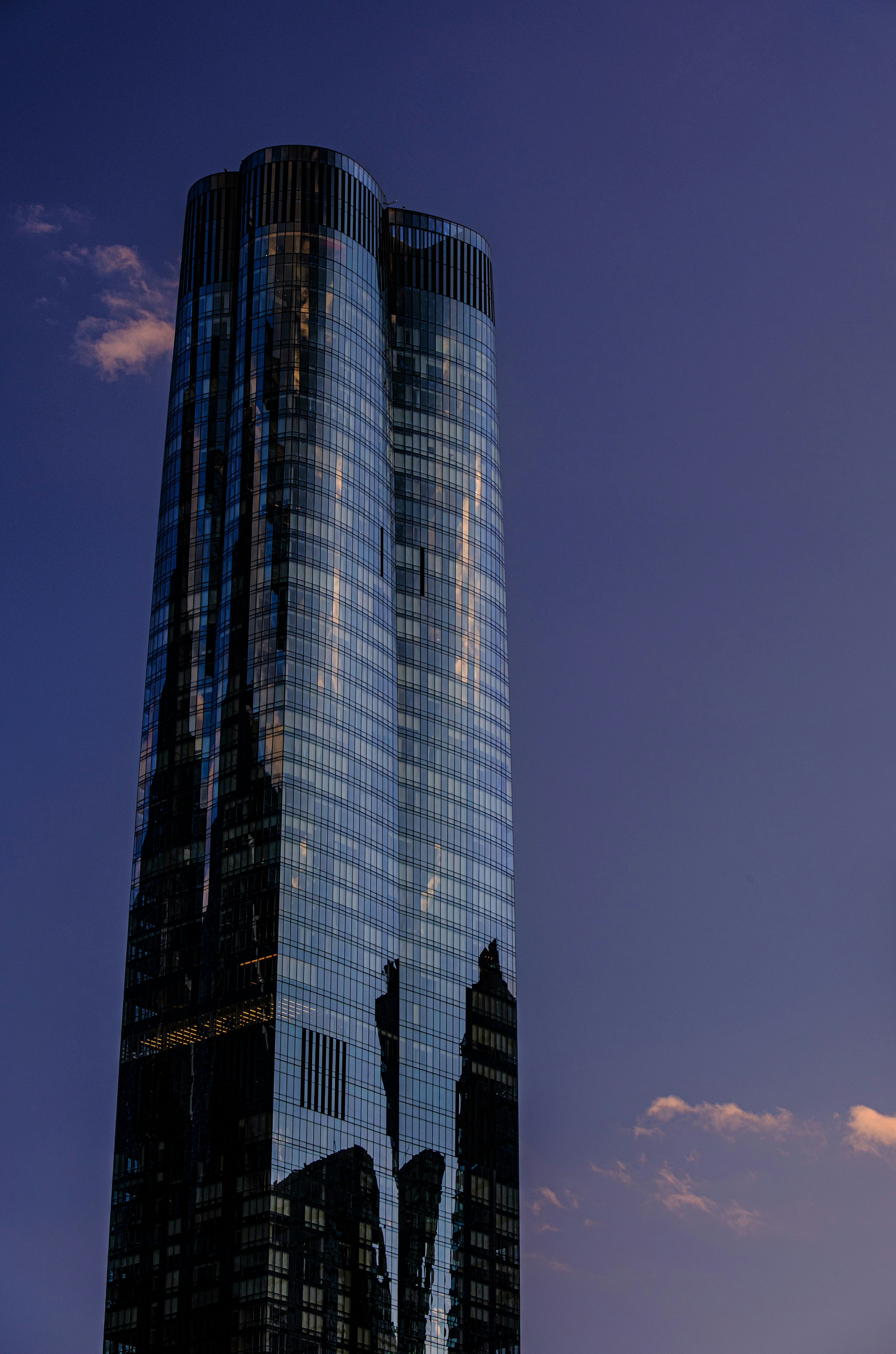 nyc building at sunset