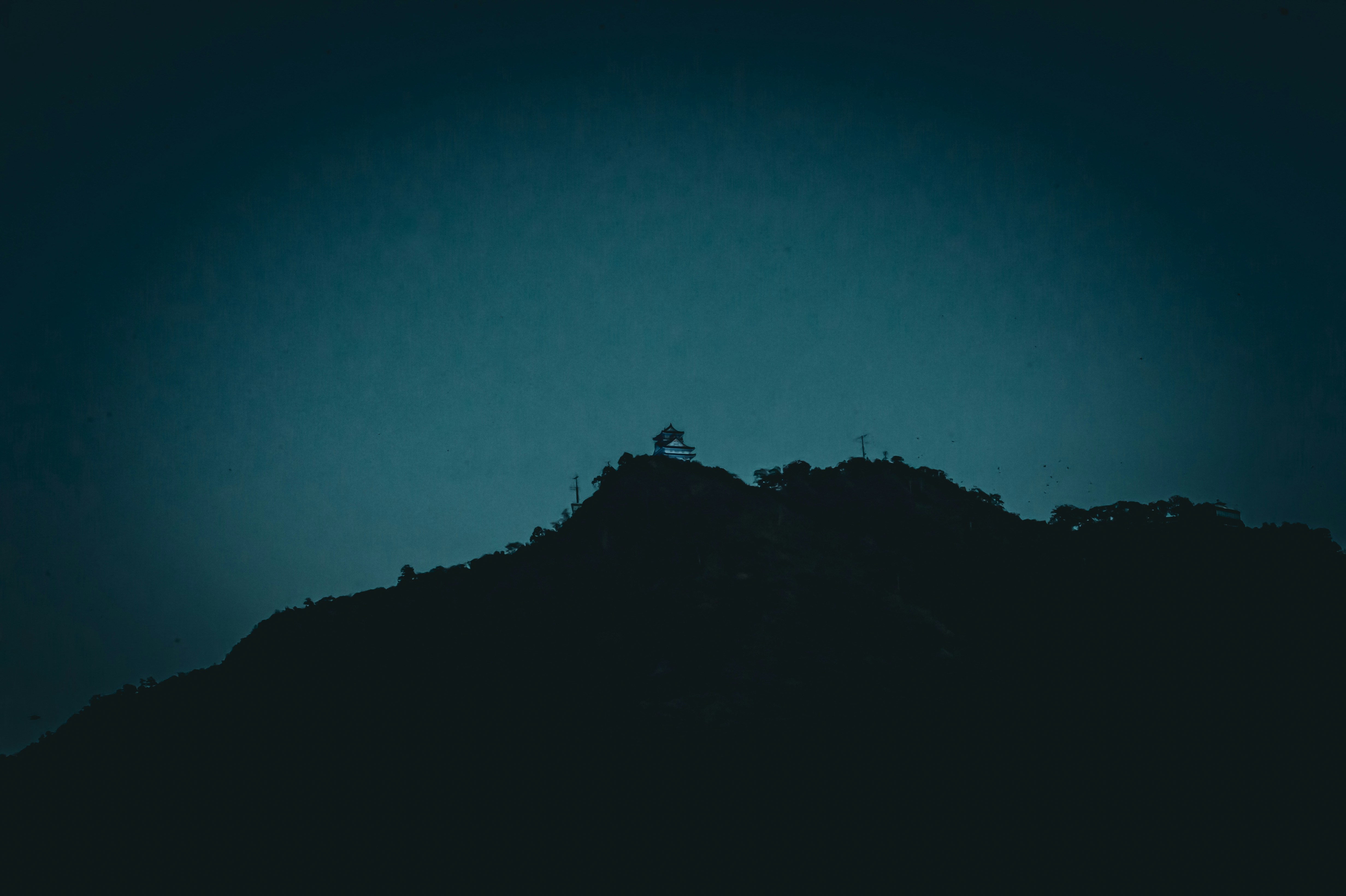 Cyan Crest: Silent Summit Silhouette