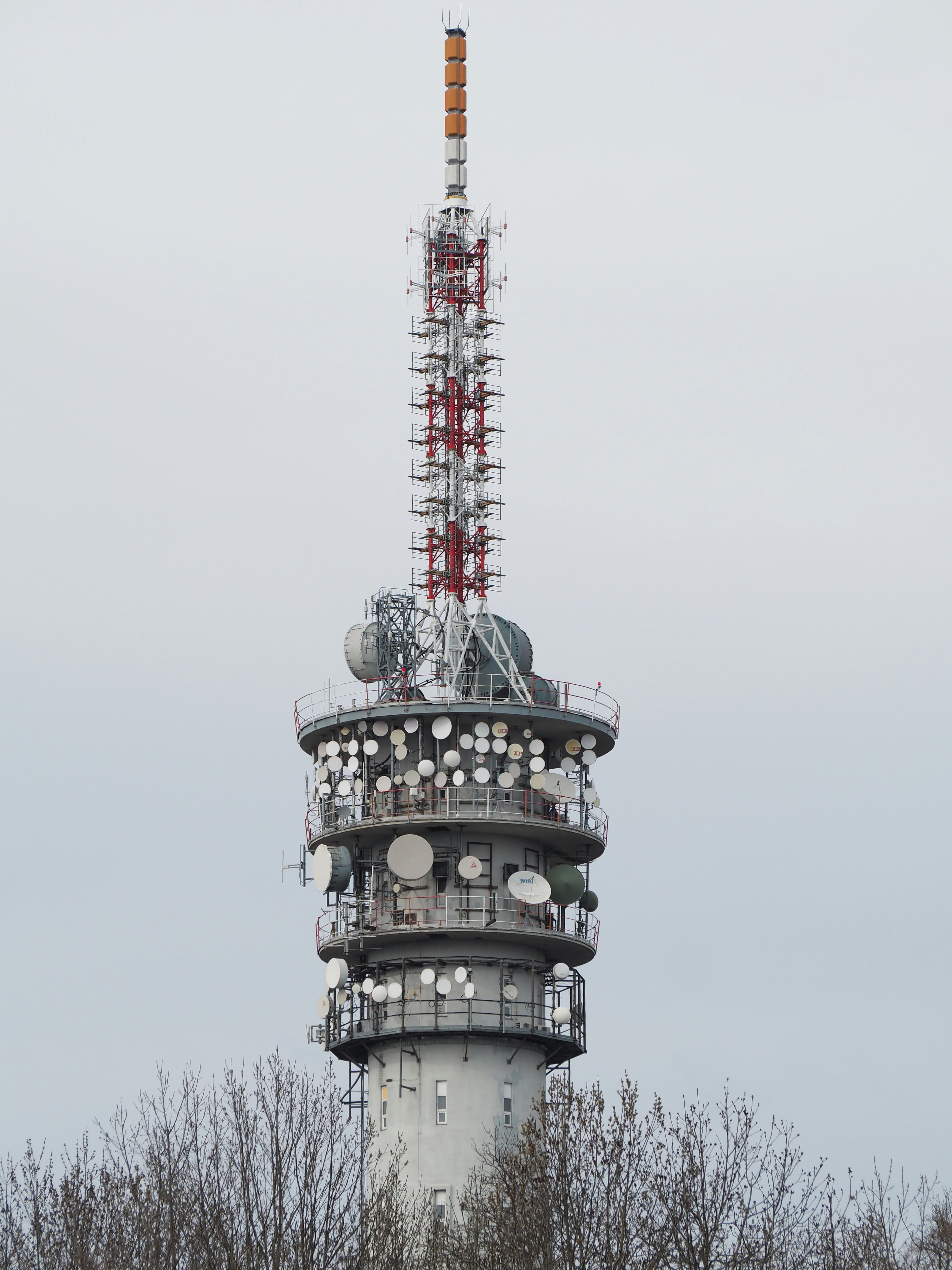 Transmitter tower standing above Brno.