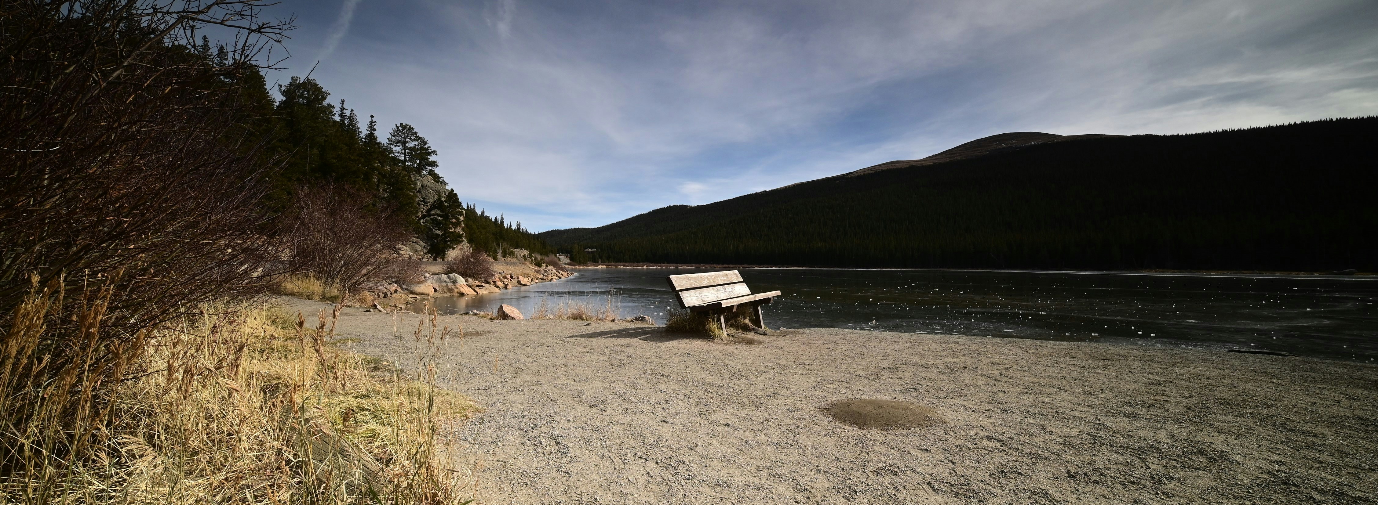 Lakeside Bench at the Verge of Quiet Waters