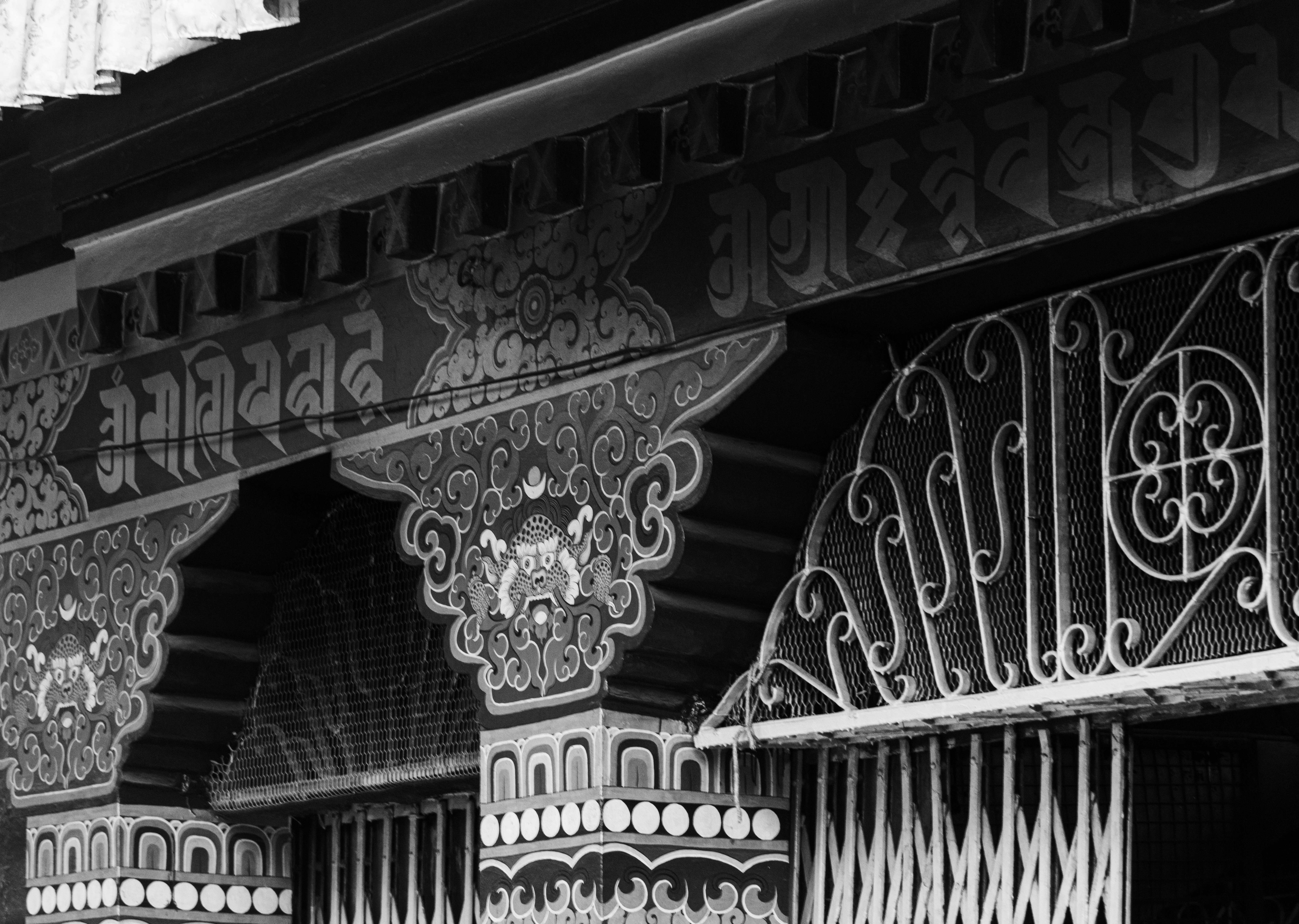 Majnu ka Tila, also known as “Little Tibet,” is a vibrant Tibetan colony in Delhi known for its monasteries, colorful facades, and distinct Himalayan architecture. Established in the 1960s by Tibetan refugees, the neighborhood has become a cultural landmark blending spirituality, community, and commerce. Its temples and prayer flags reflect Tibetan Buddhist heritage, while the intricate designs and motifs—like those seen on this building—represent traditional artistry preserved through generations.