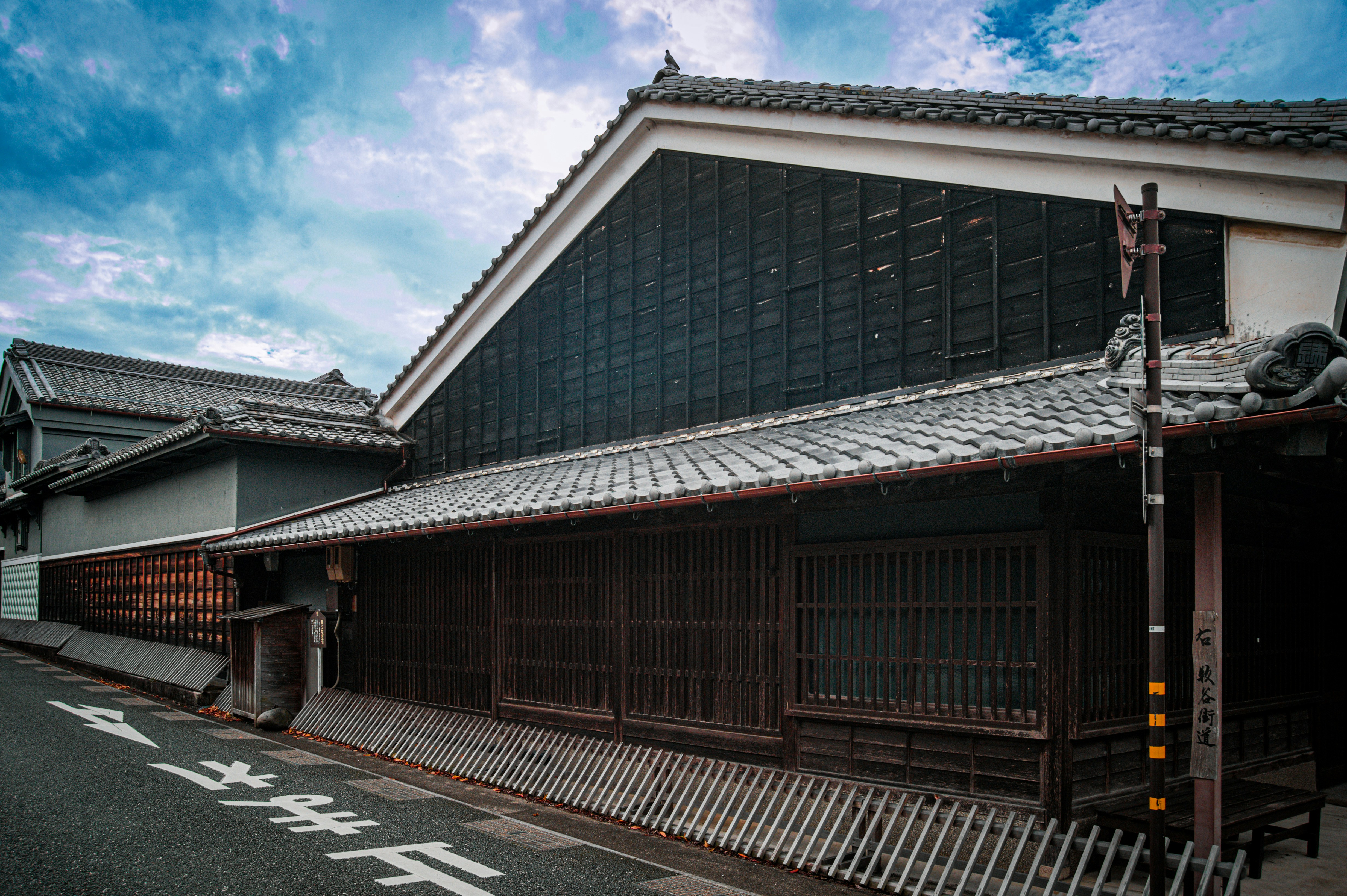 Timber Lattice on a Quiet Japanese Streetfront
