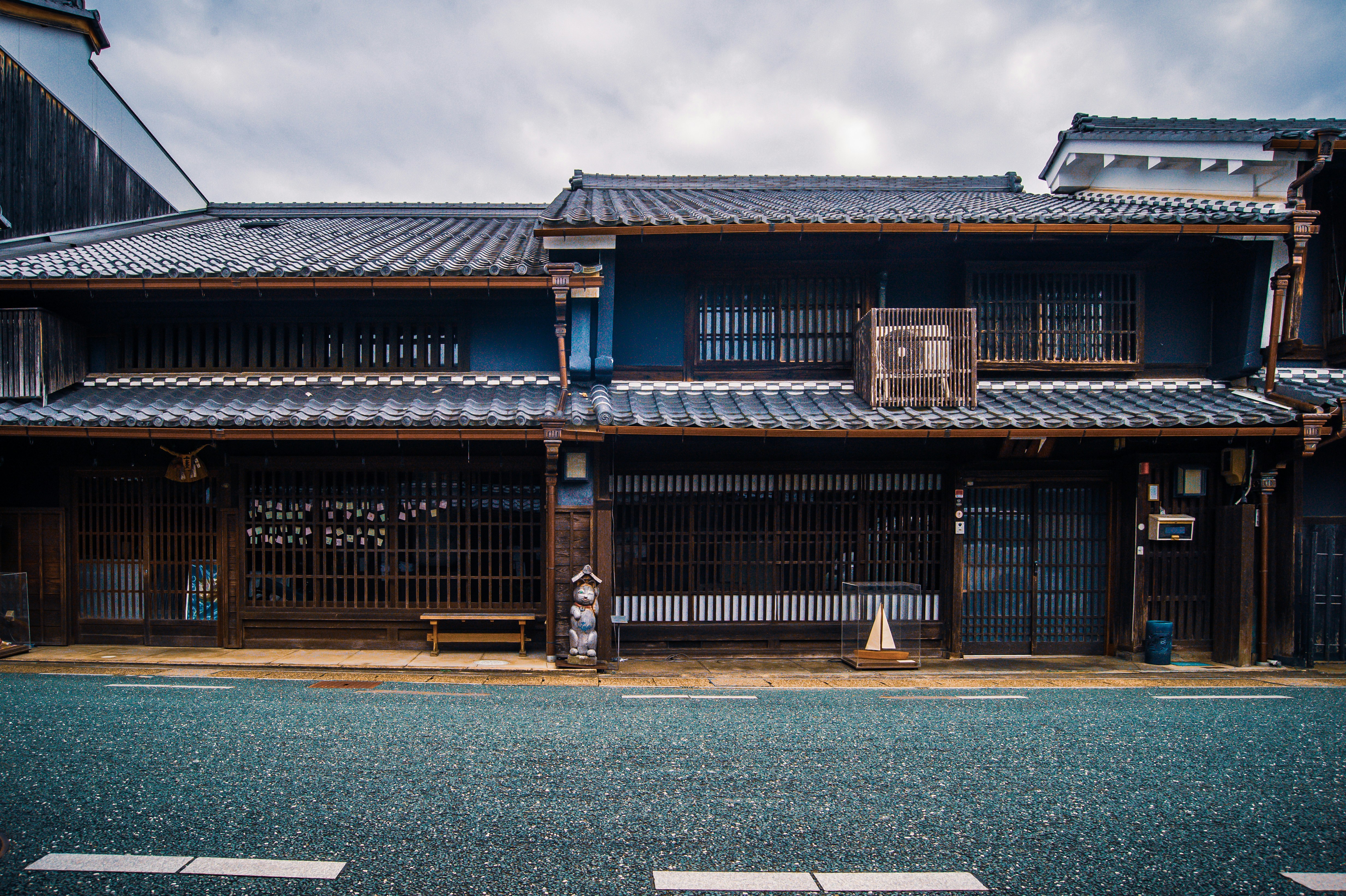 Traditional japanese buildings line a street. photo – Free Japan Image ...