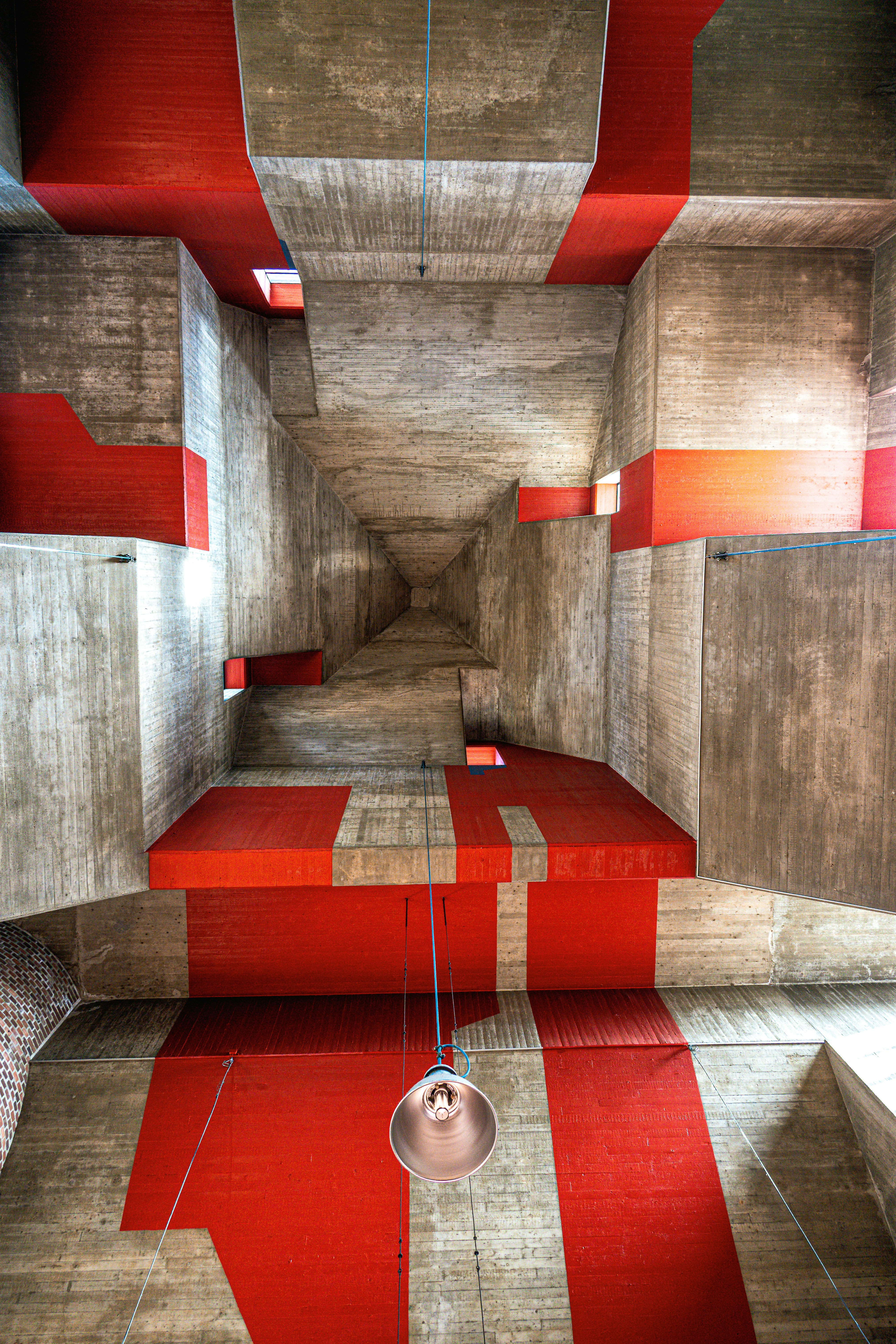 Crimson Convergence: A Descent Through Red-Striped Concrete