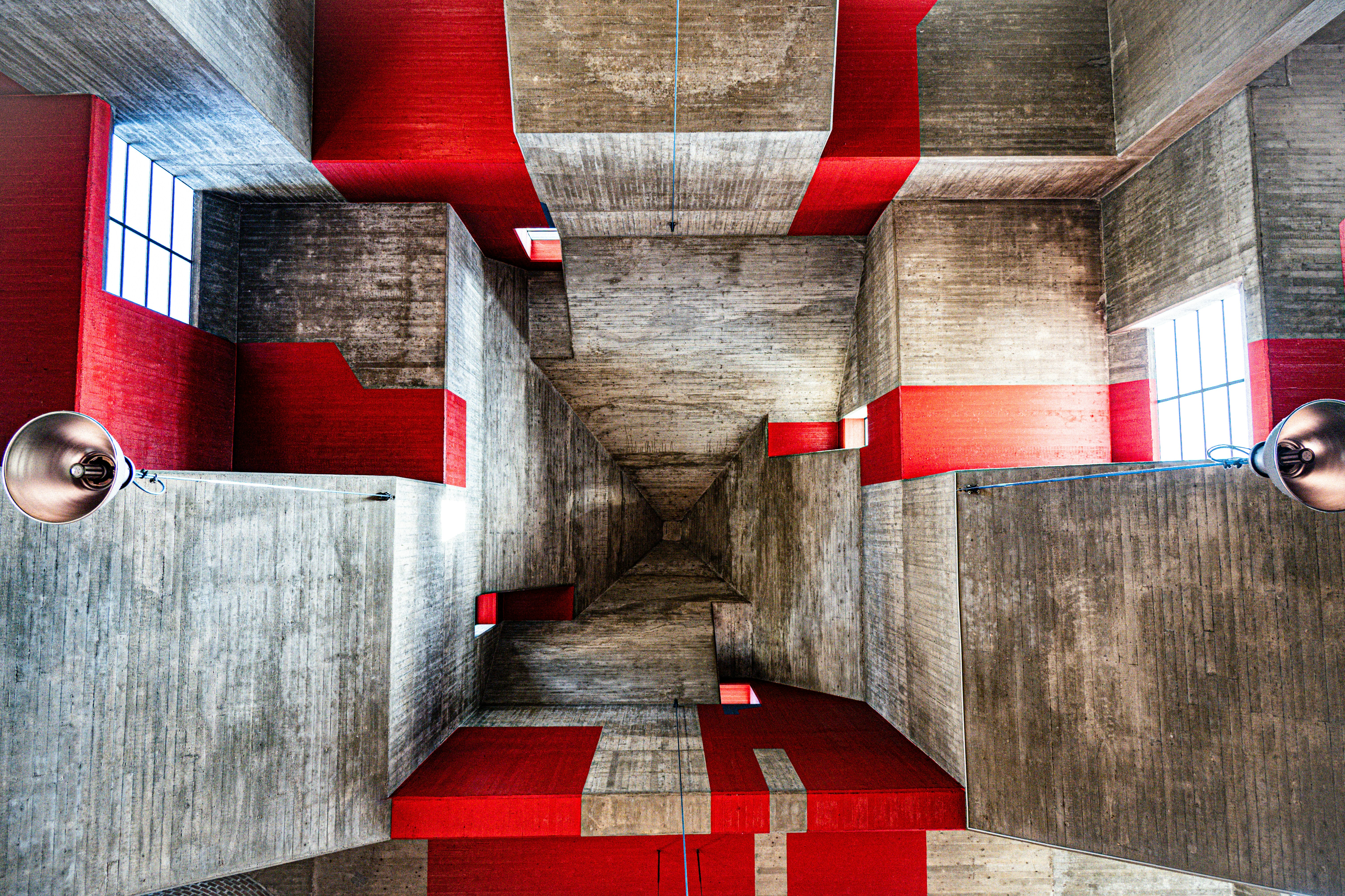 Crimson Corridors: A Geometric Descent Through Concrete Blocks