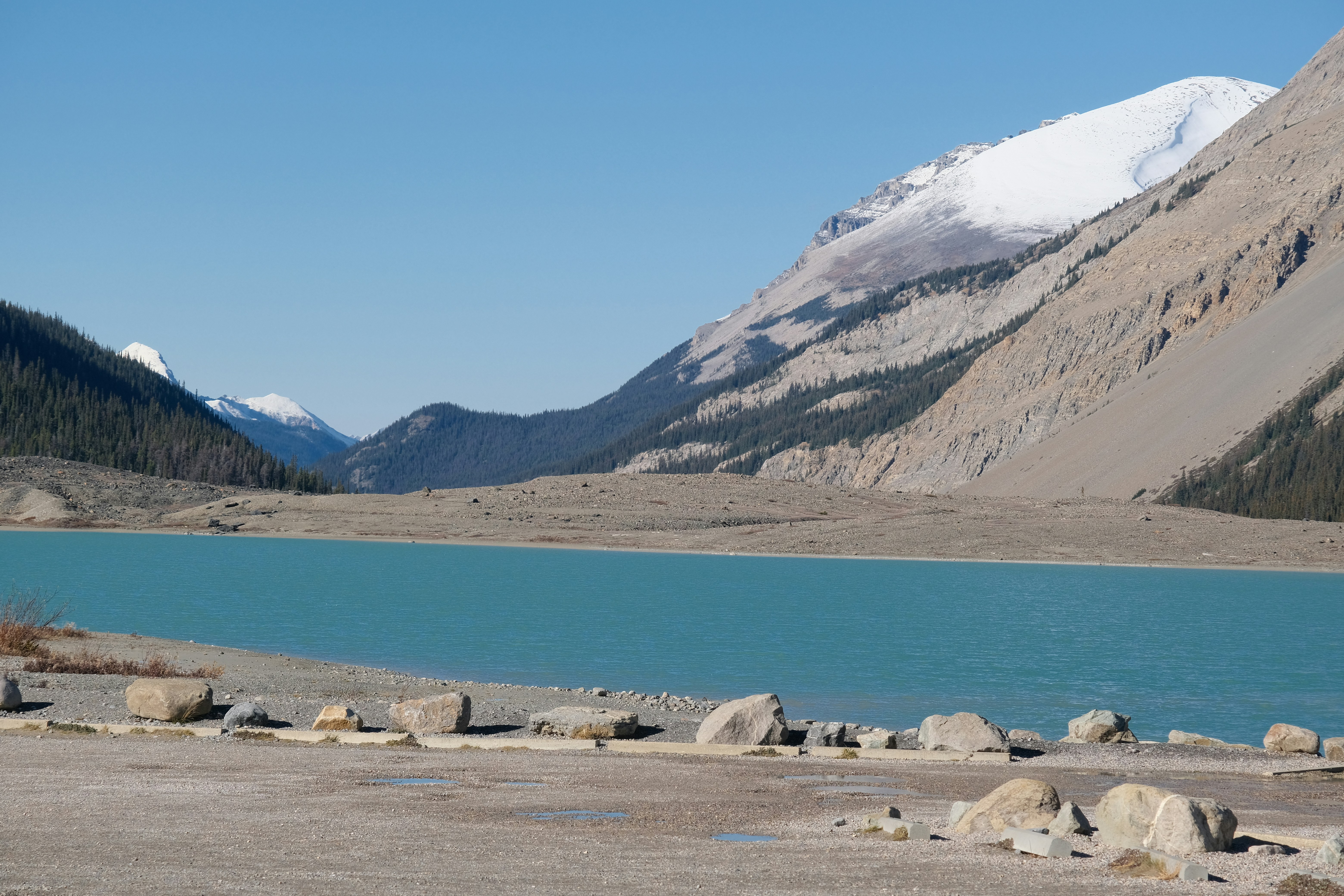 Turquoise Lake Cradled by Snow-Capped Giants