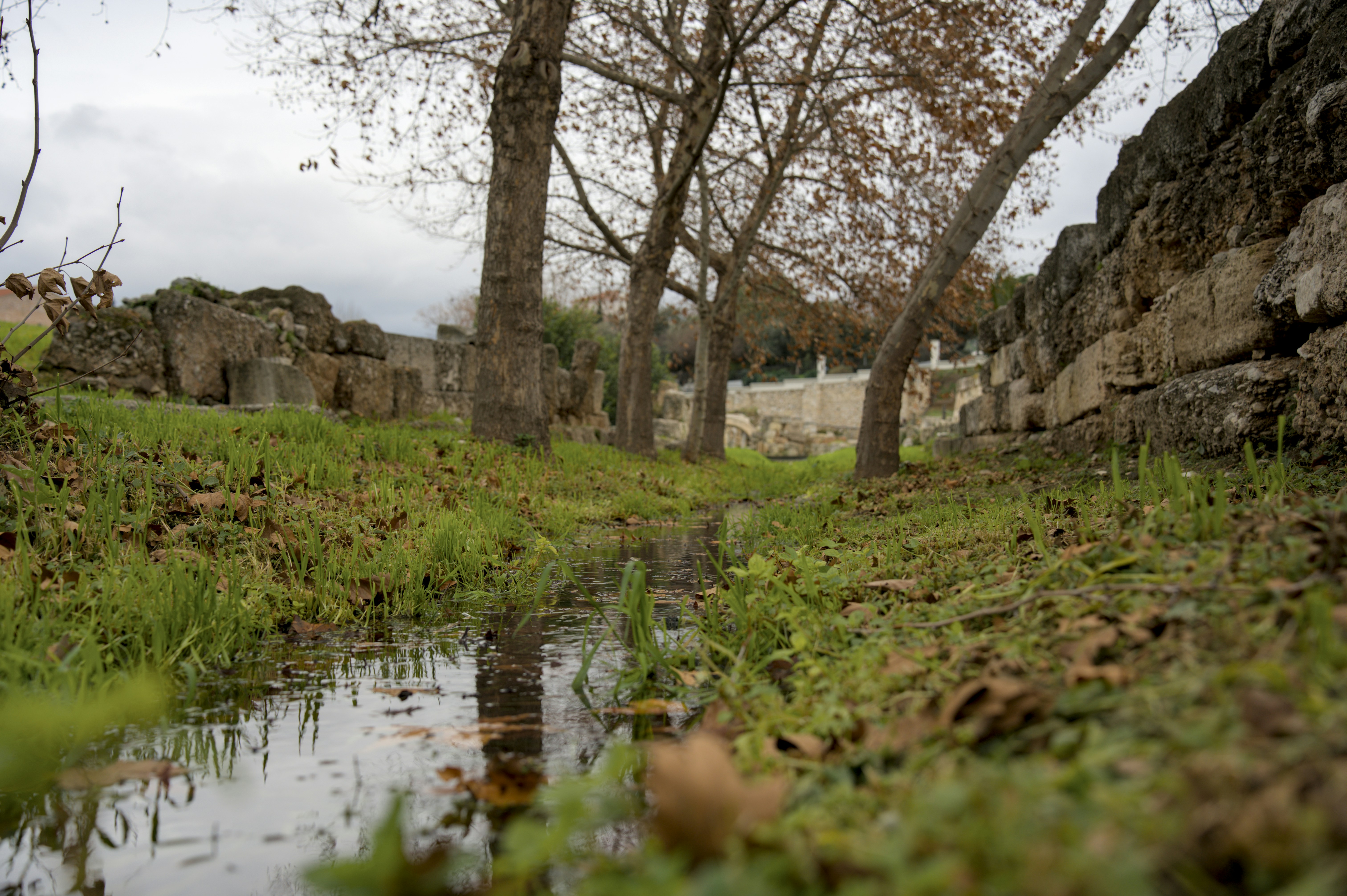water in a historical site in athens