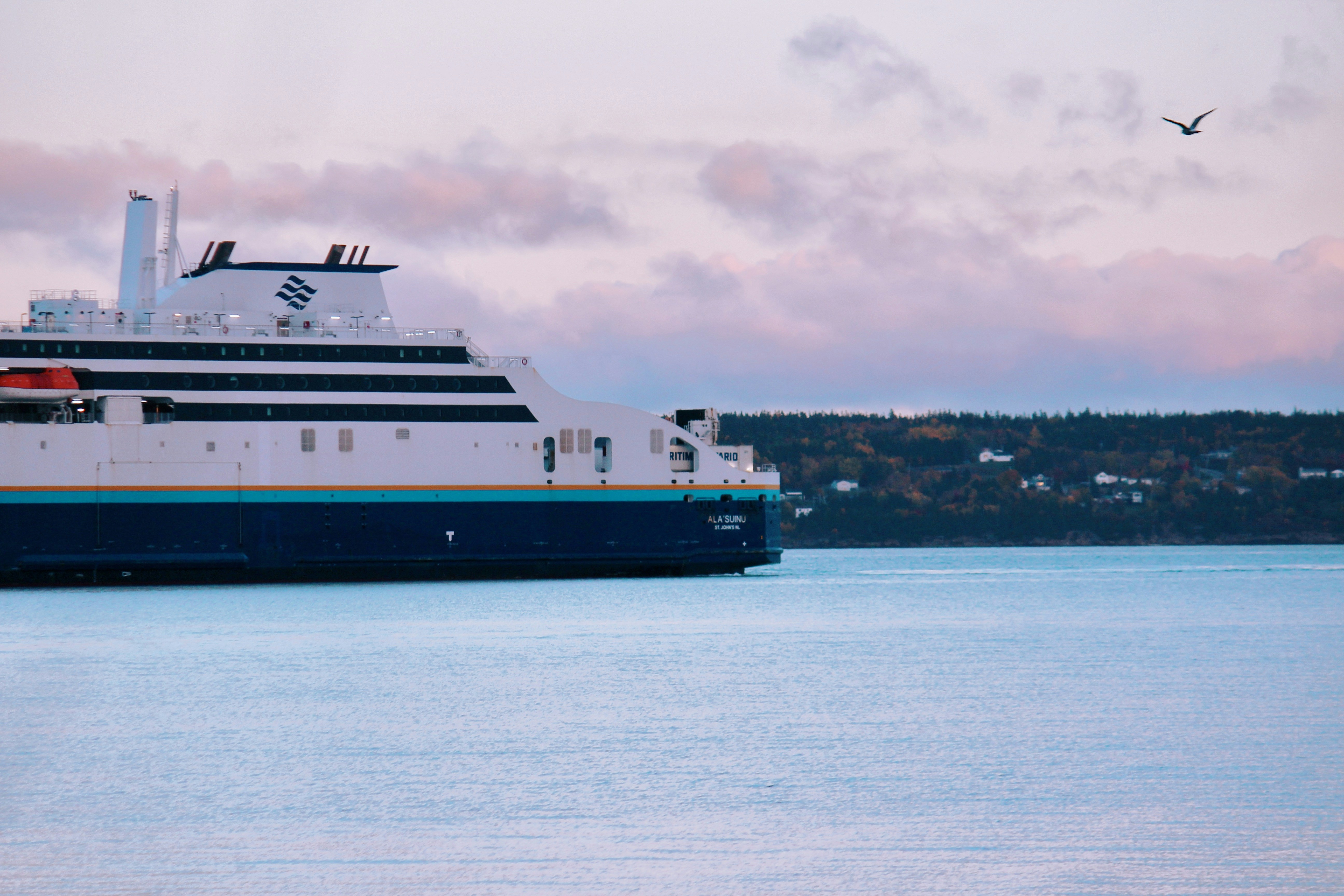 Newfoundland ferry leaving North Sydney port.