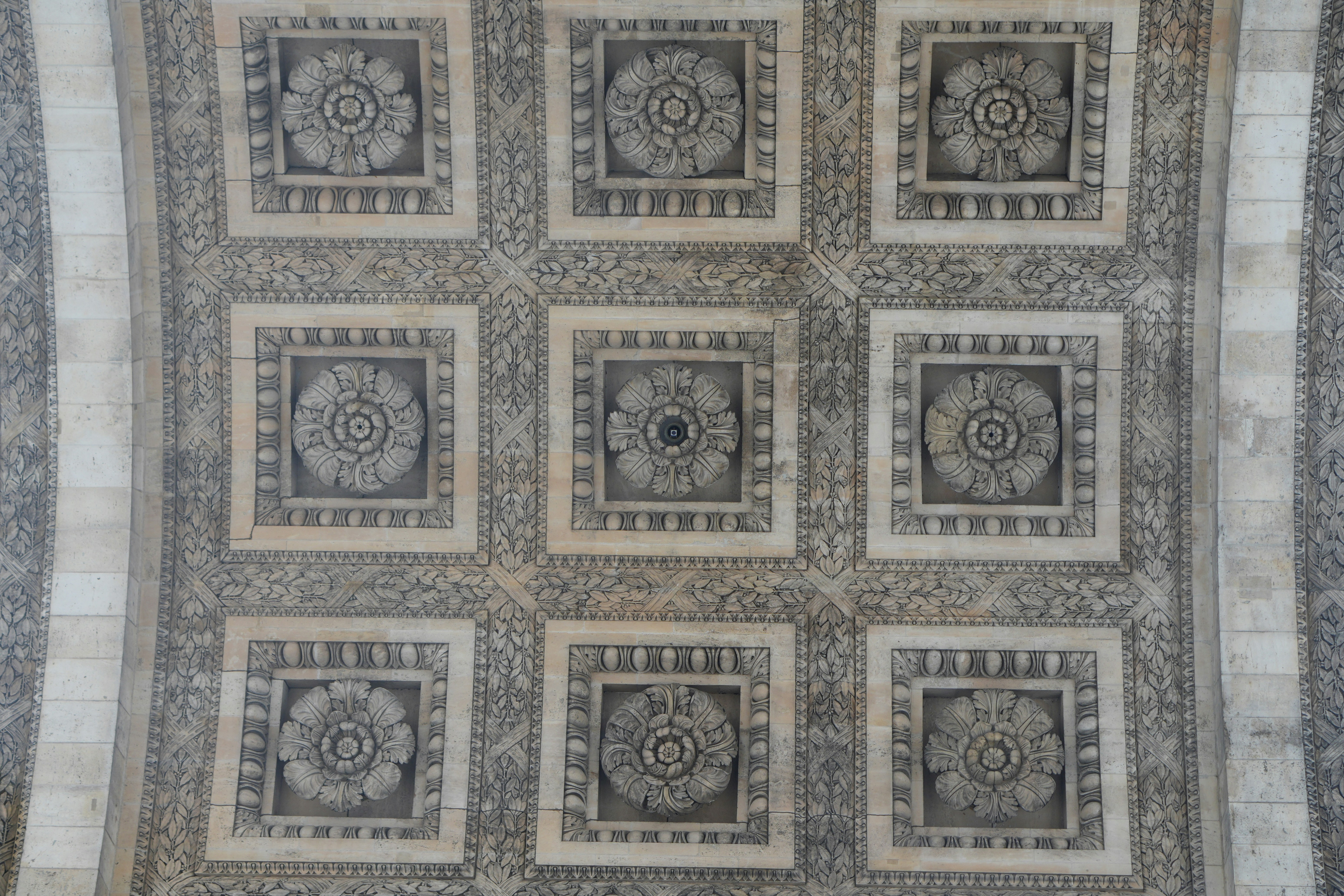 Rosette Grid: Quiet Geometry of a Coffered Ceiling