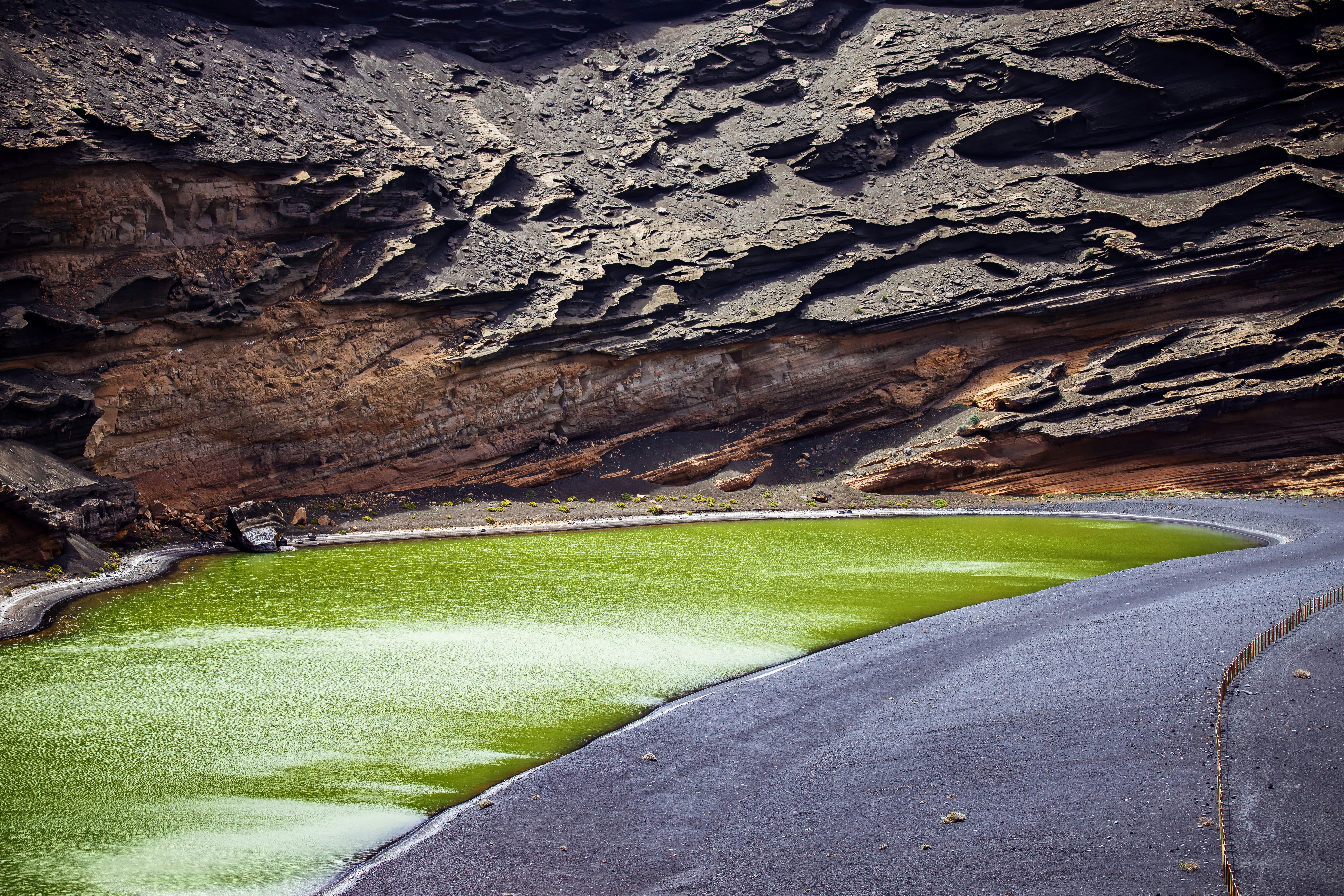 Verdant Ribbon Along the Cliffside Curve