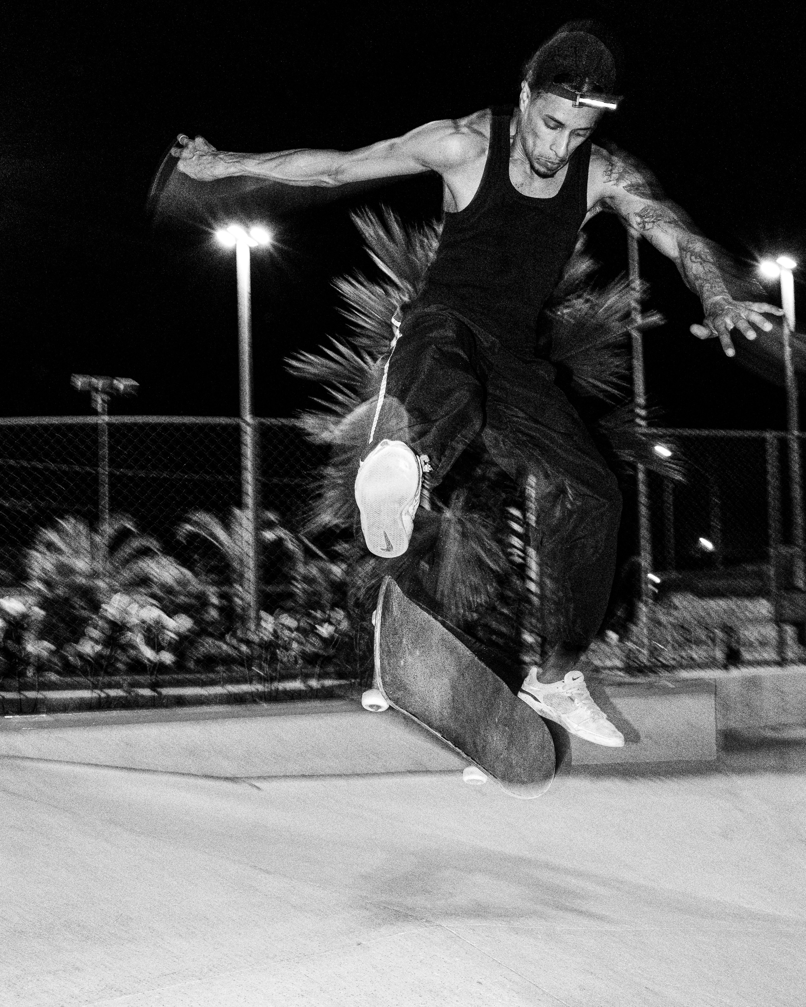Night Skate: A Shadowed Kickflip Illuminates the Park