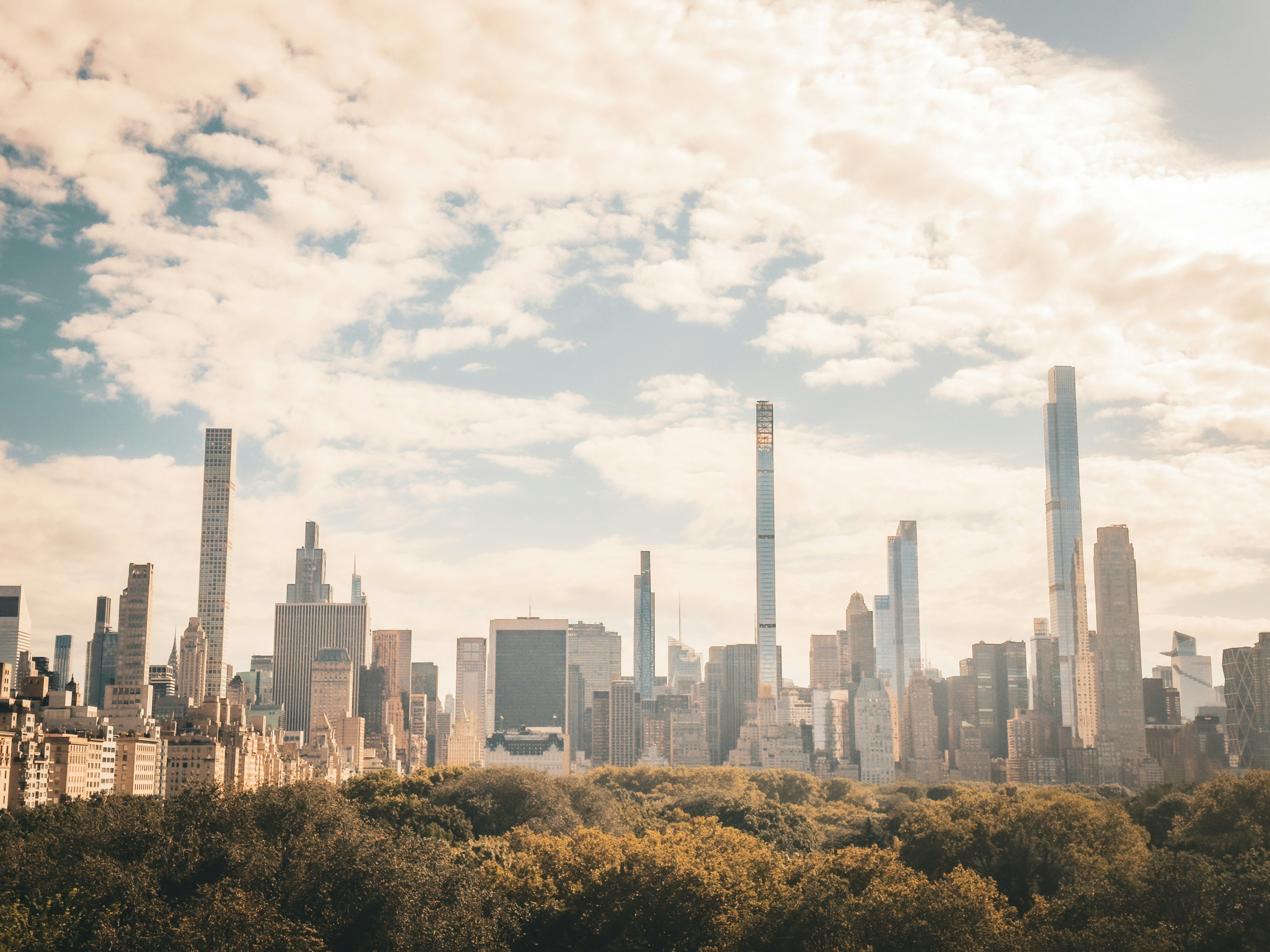 New york city skyline seen from central park