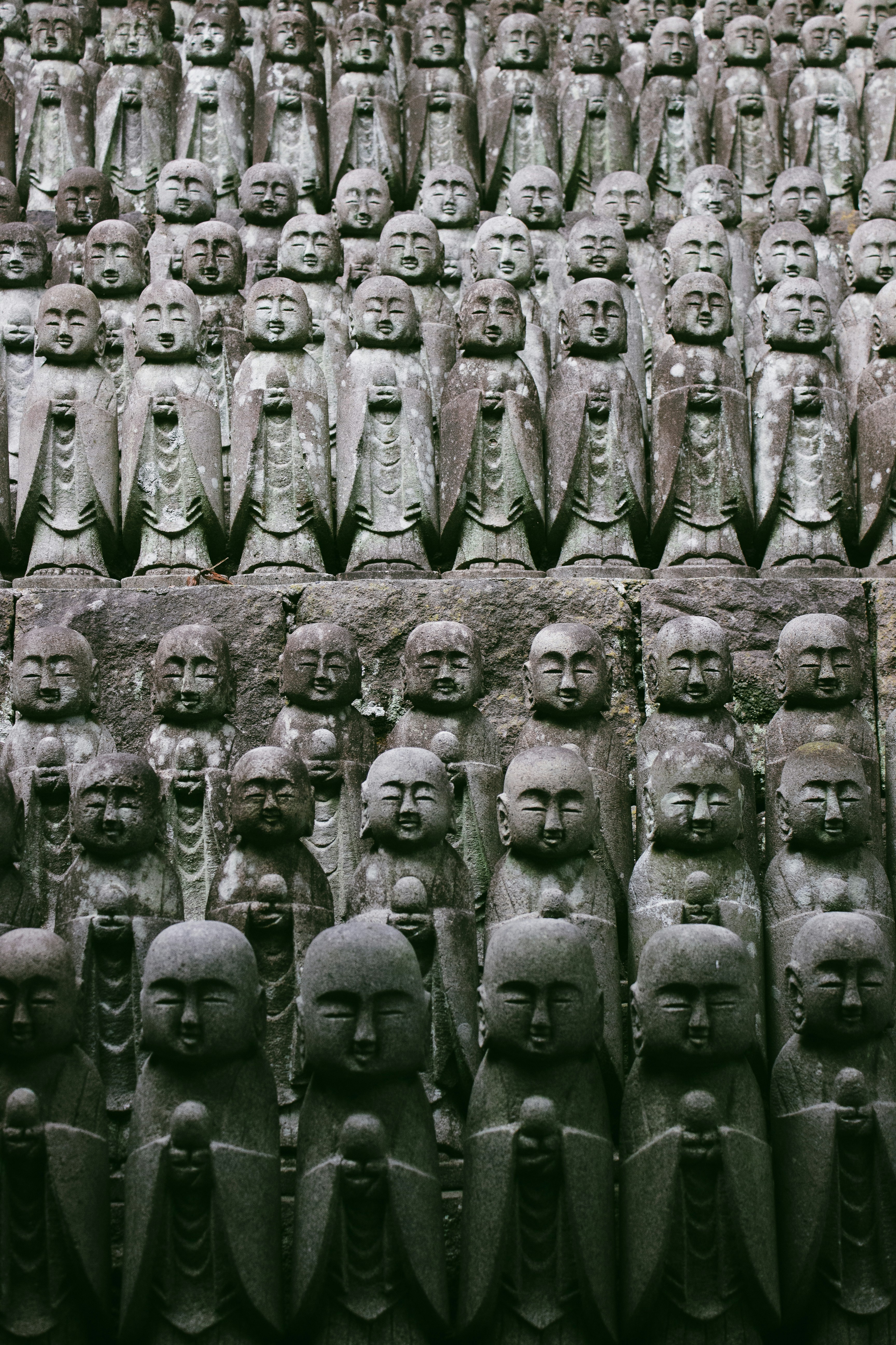 Aligned in Stone: A Monastic Sea of Buddhas