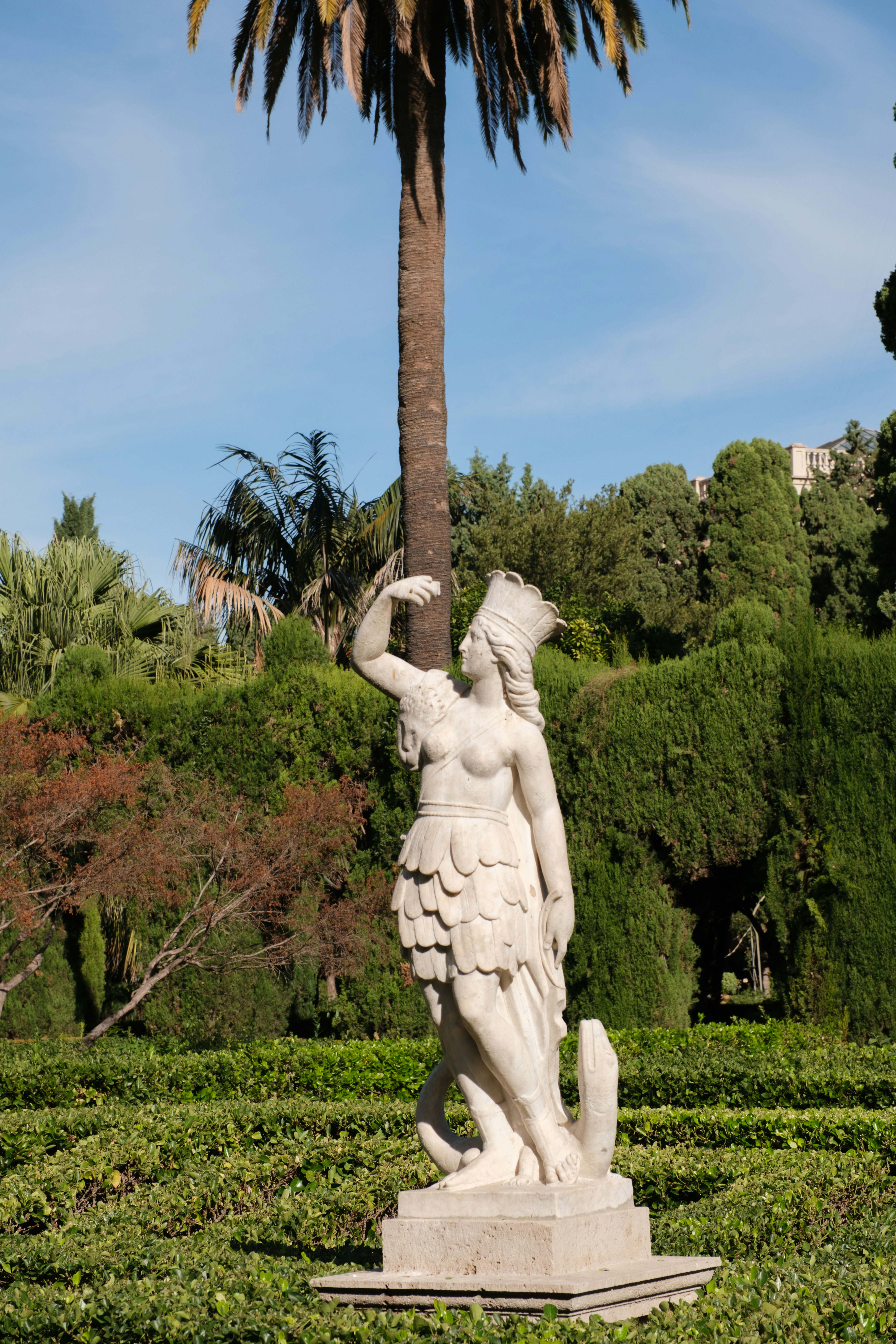 Grecian Maiden in a Sunlit Palm Garden