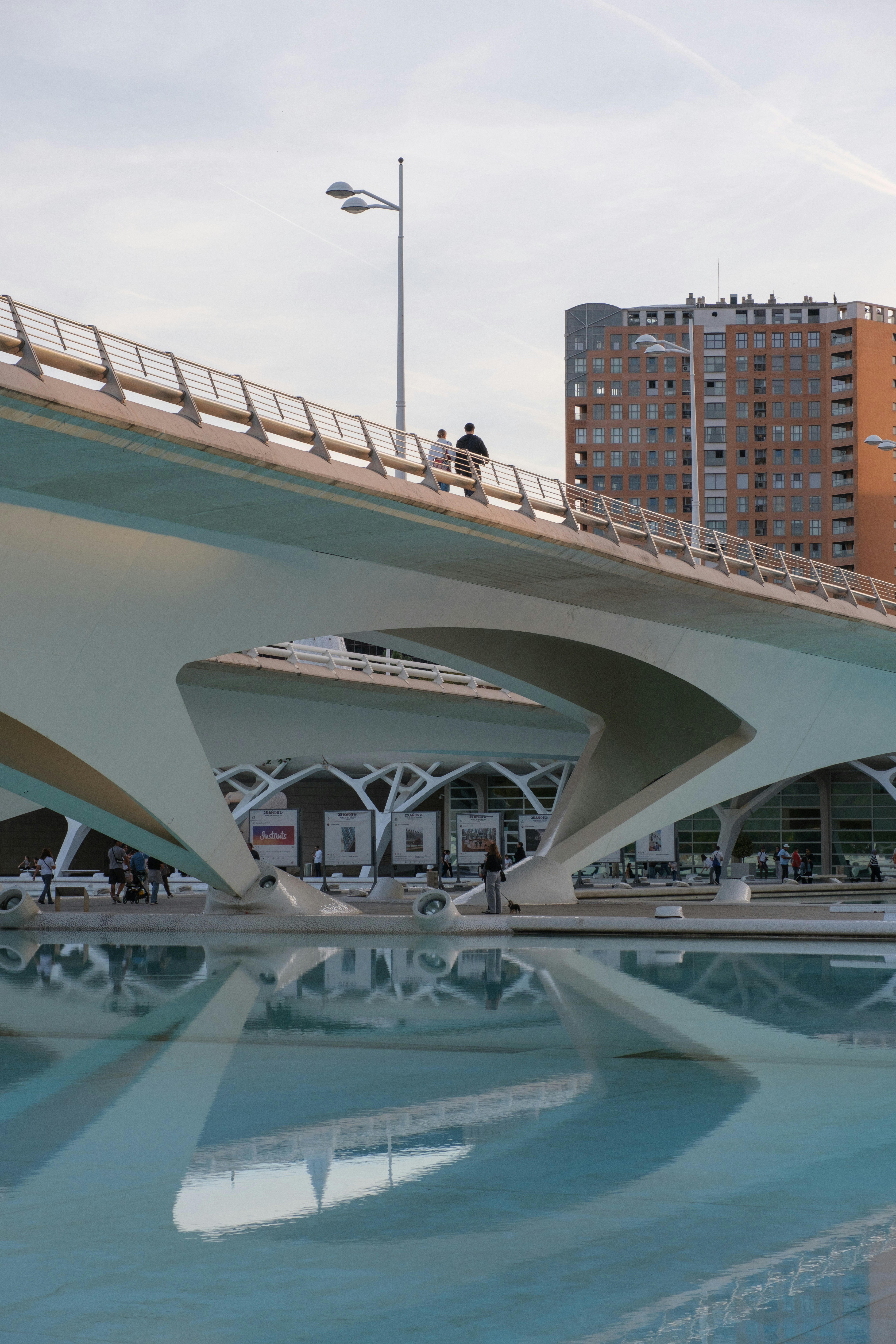 Walkers on the Sculpted Arc: An Urban Bridge Framing Reflections