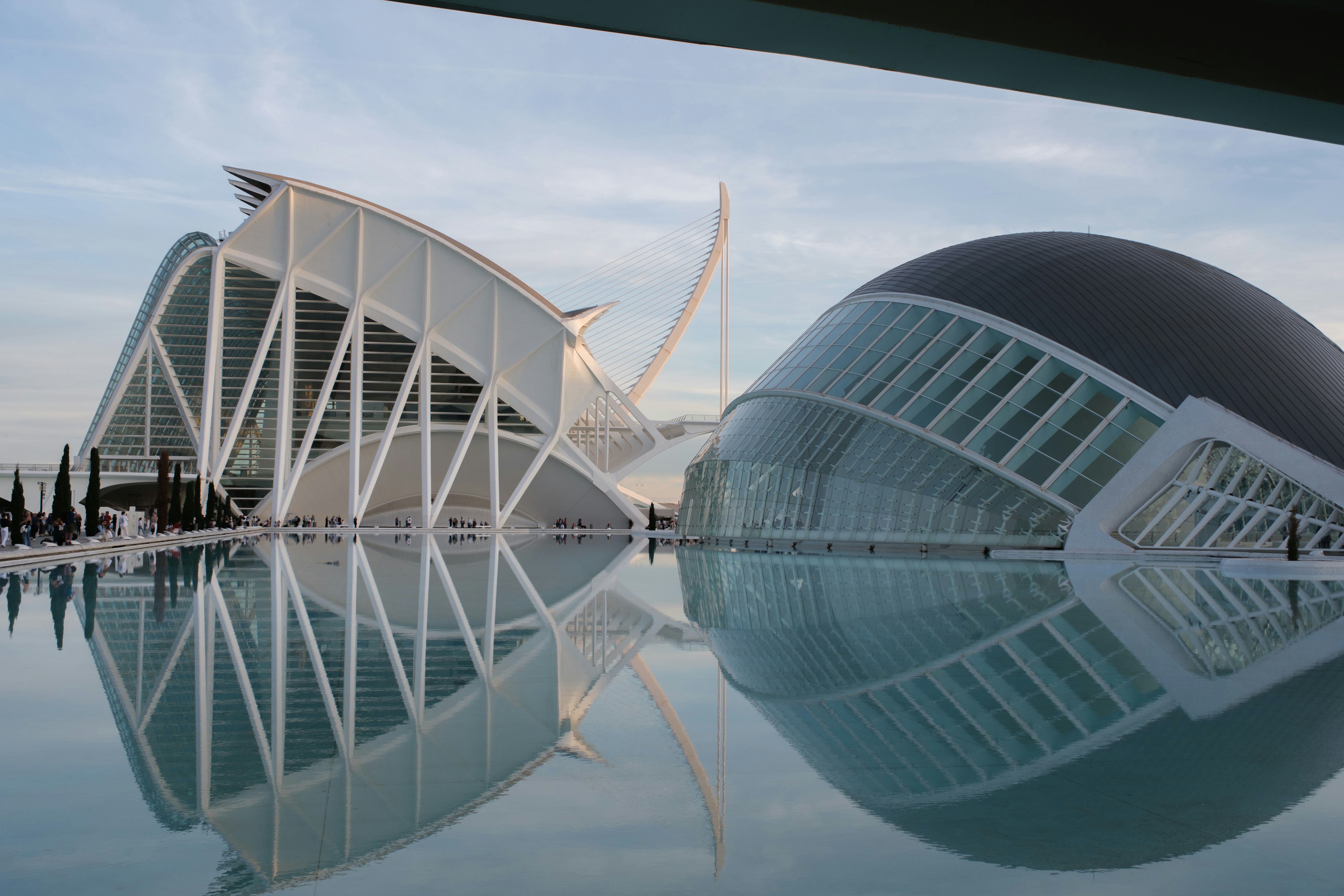 Glass Sea Over Valencia: Reflections of Arches and Domes at Dawn