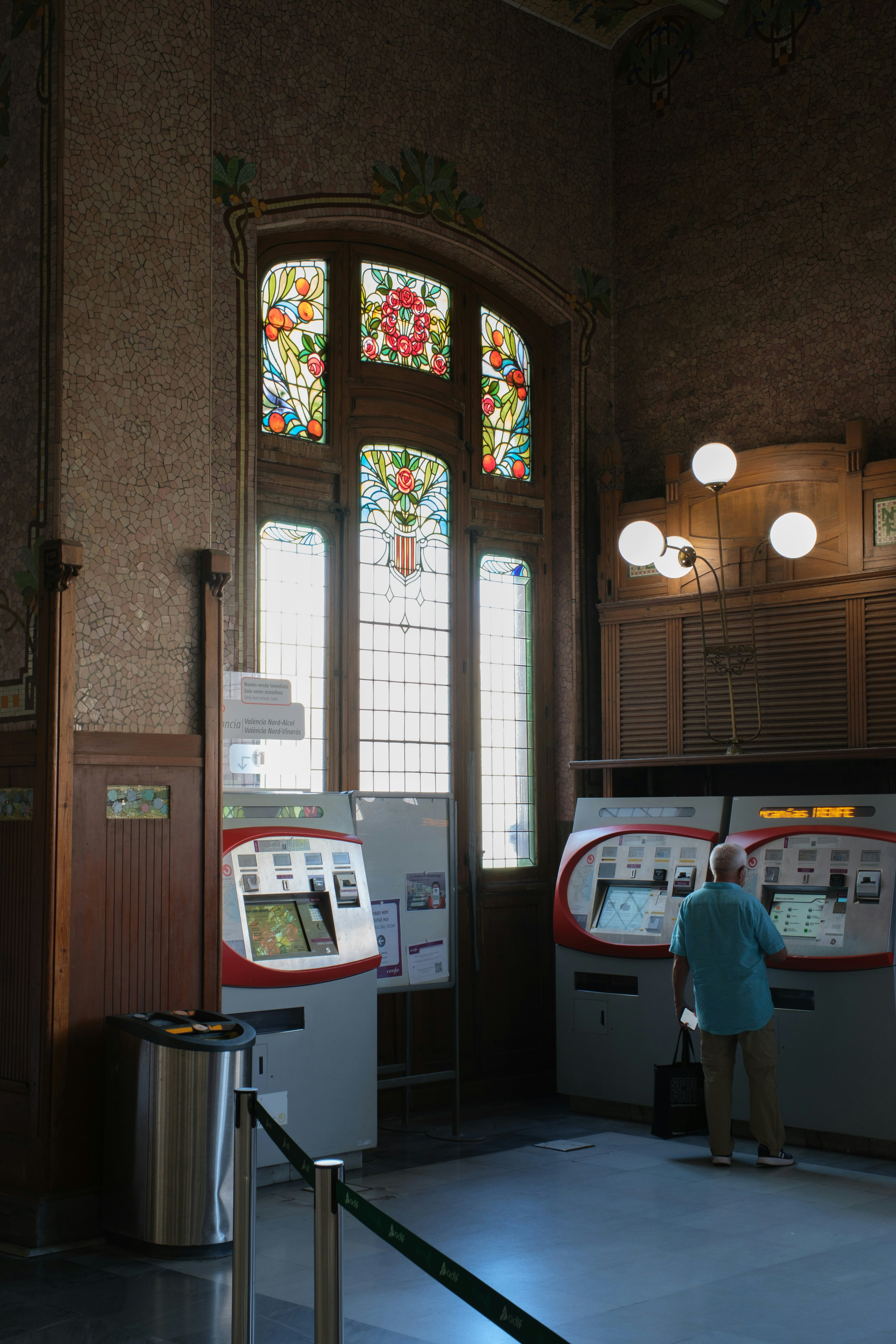 Stained Light and Self-Service: A Quiet Moment in a Historic Hall