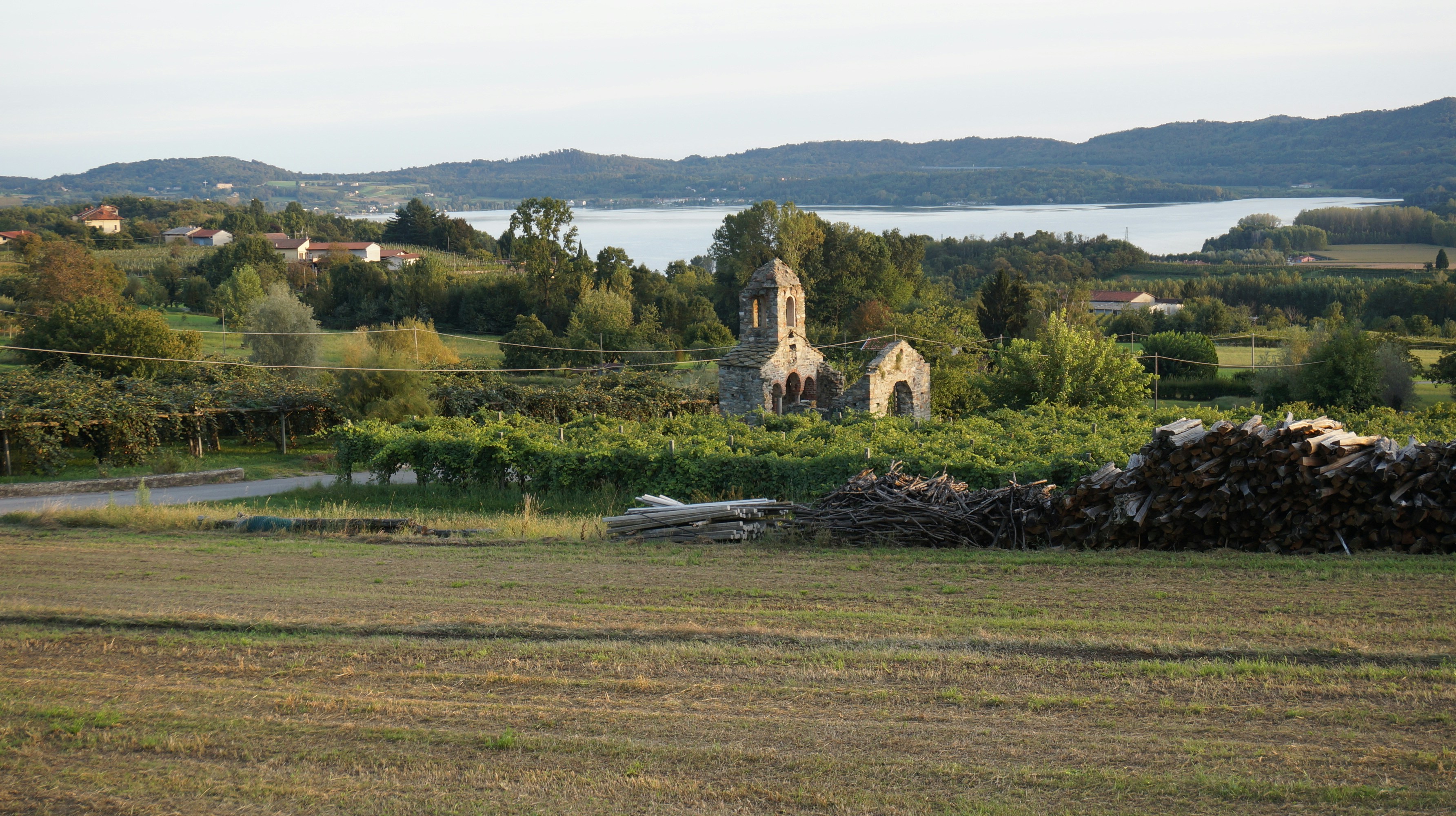Ruined Arch Overlooking a Quiet Lake Valley