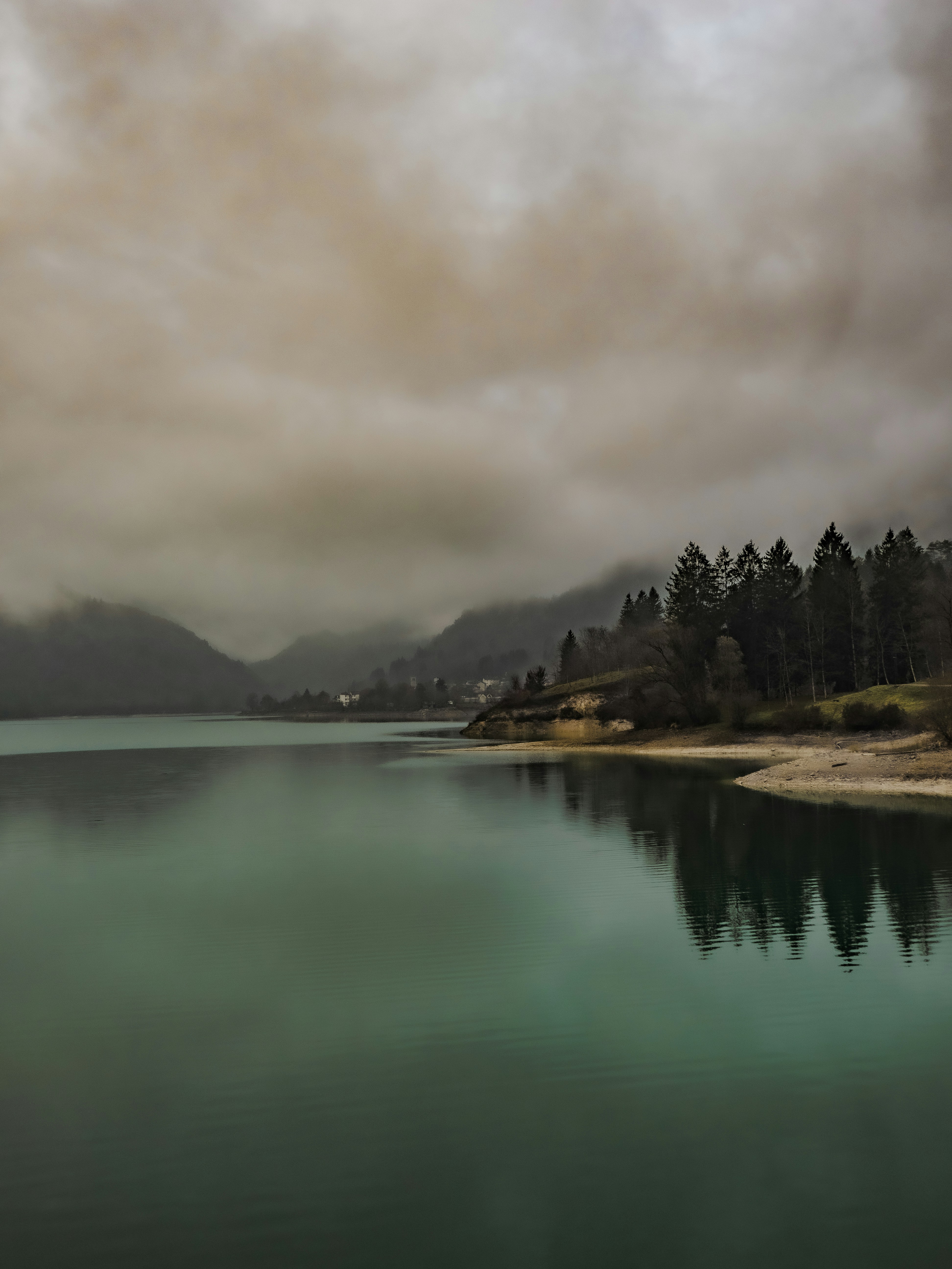 Mist over the Mirror Lake: Edge of Forest and Water