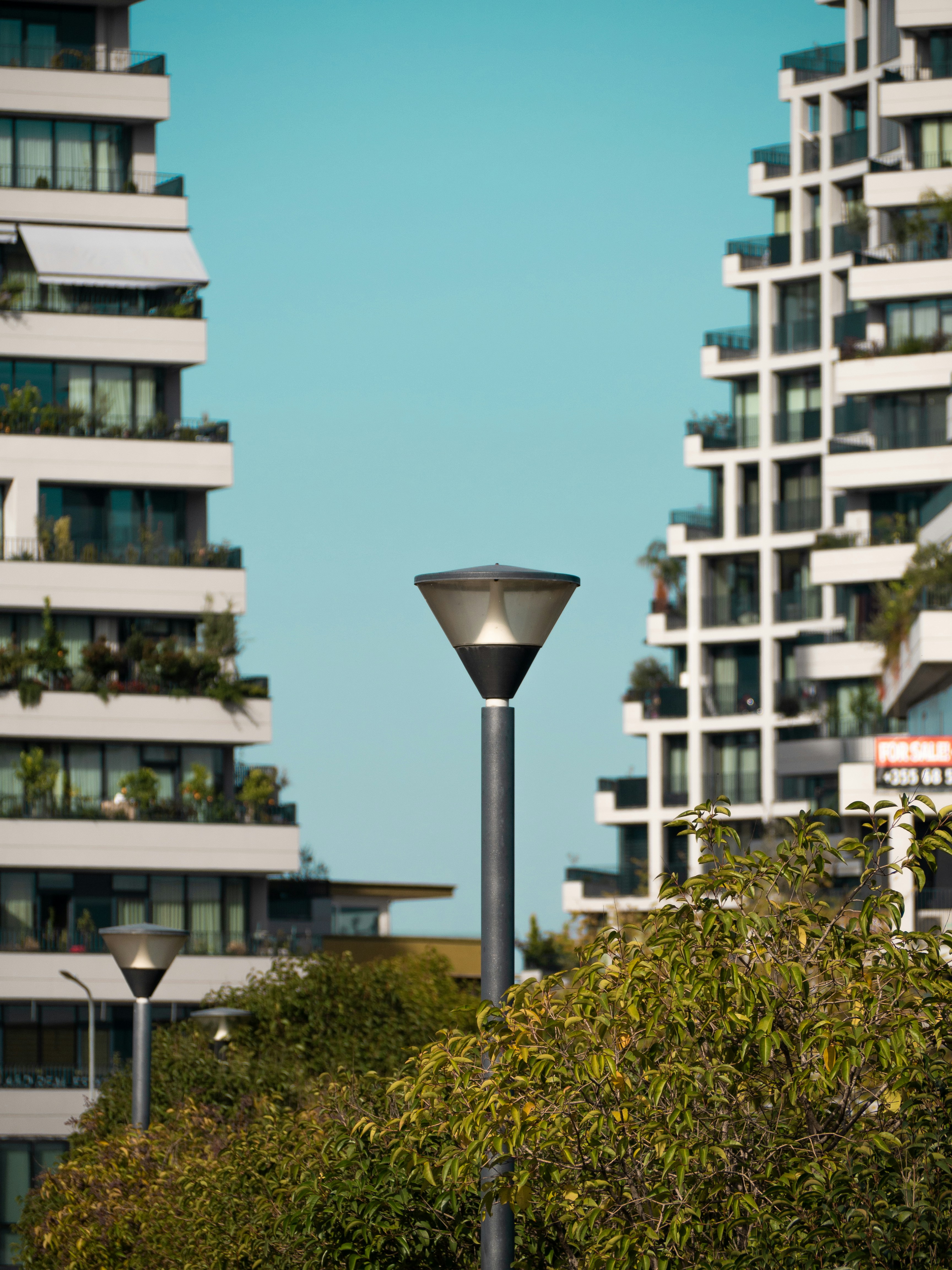 Urban Lanterns: A Clear Sky Between Modern Towers