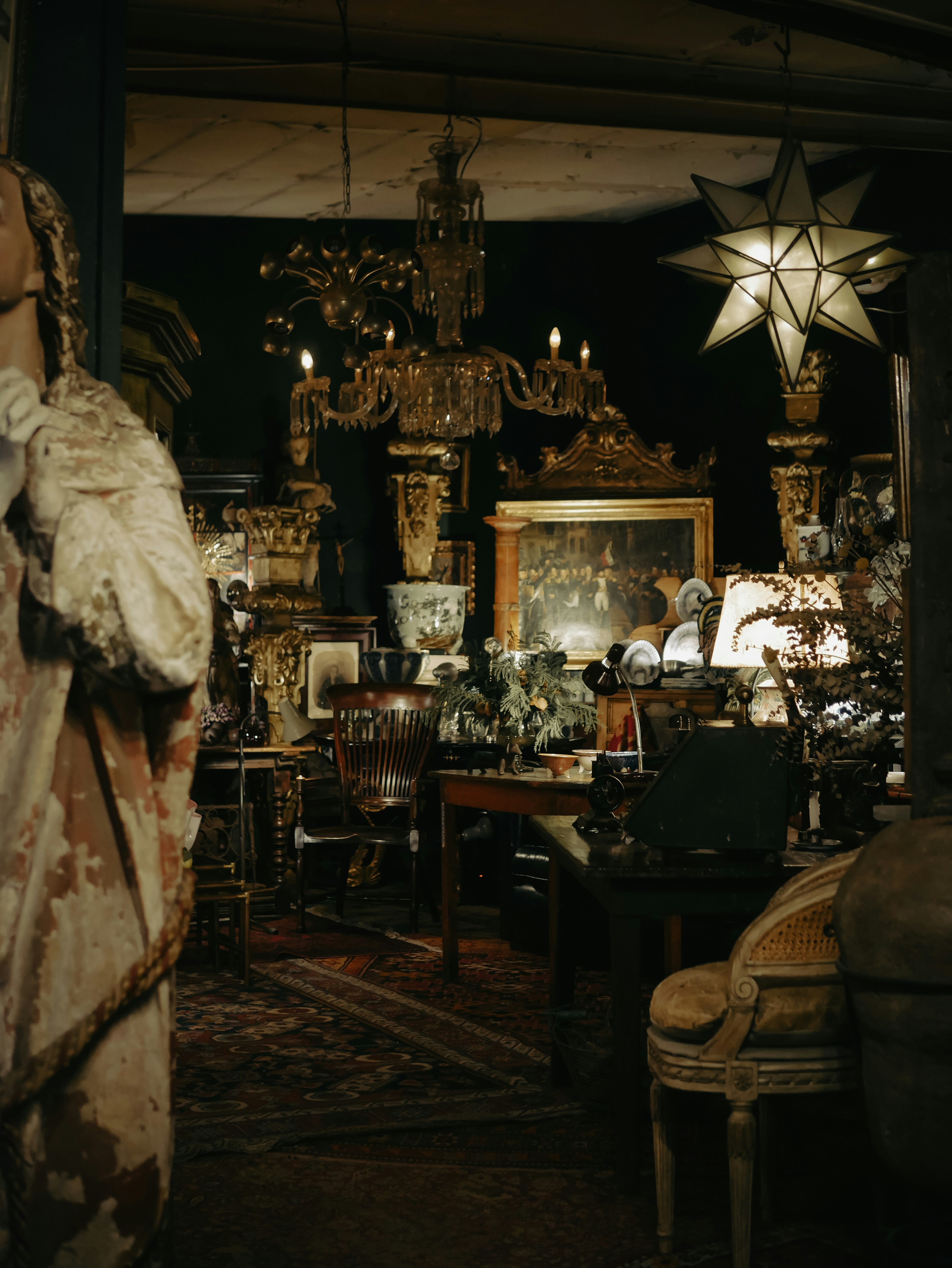 Gilded Stillness: Chandeliers, Portraits, and Forgotten Treasures