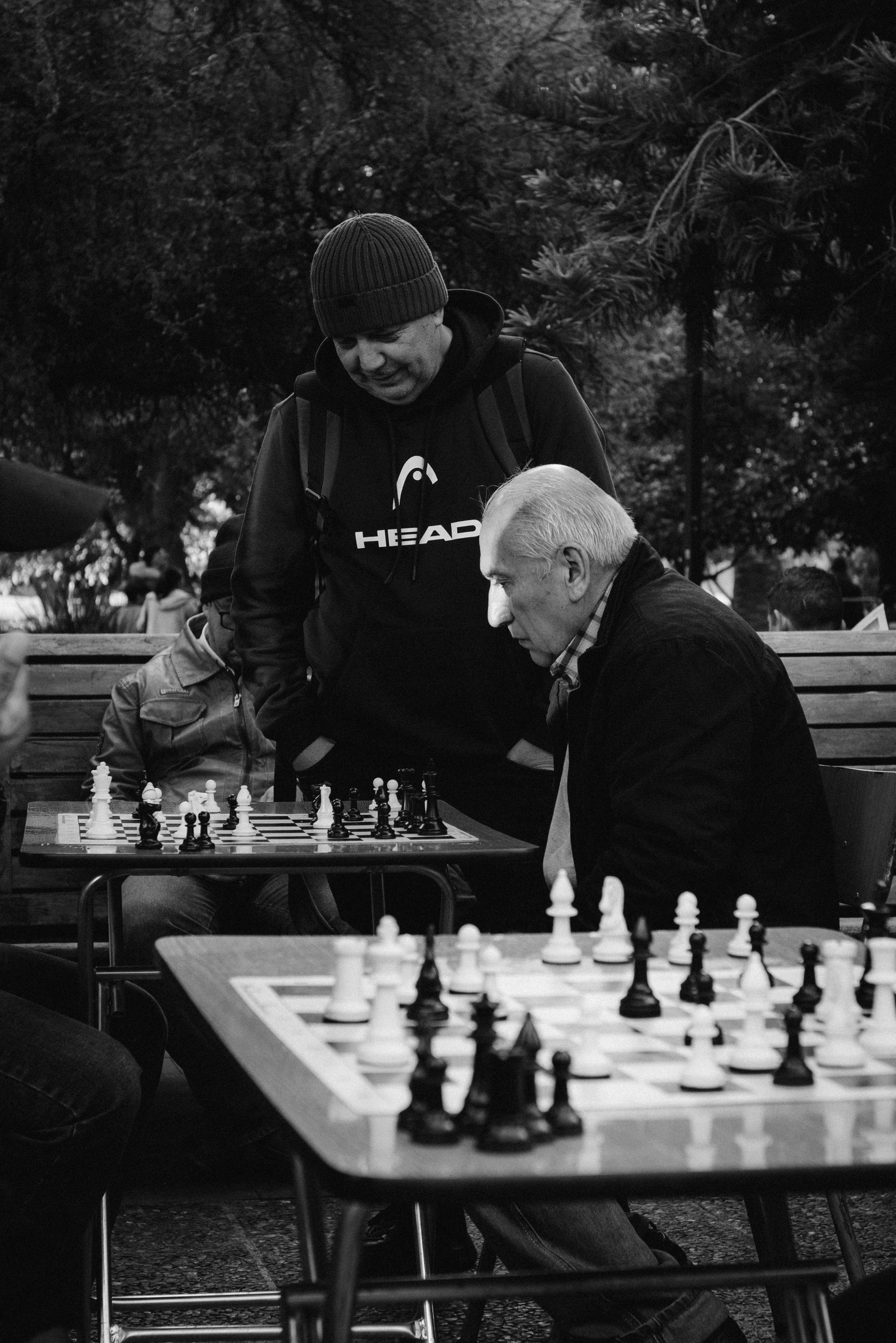Parkside Chess: A Quiet Moment Between Moves