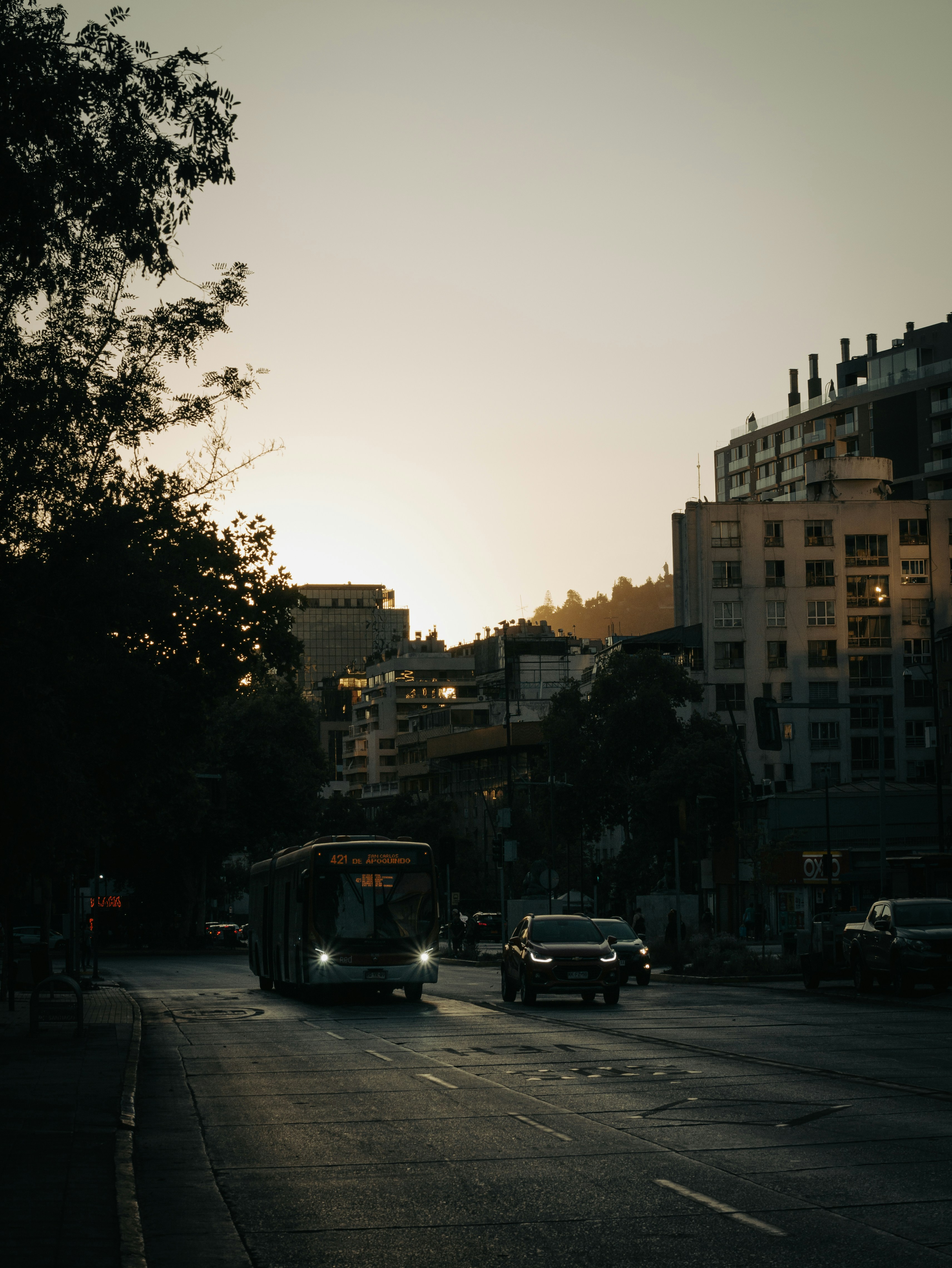Dawn Ride: A Quiet City Awakens as Transit Glides by